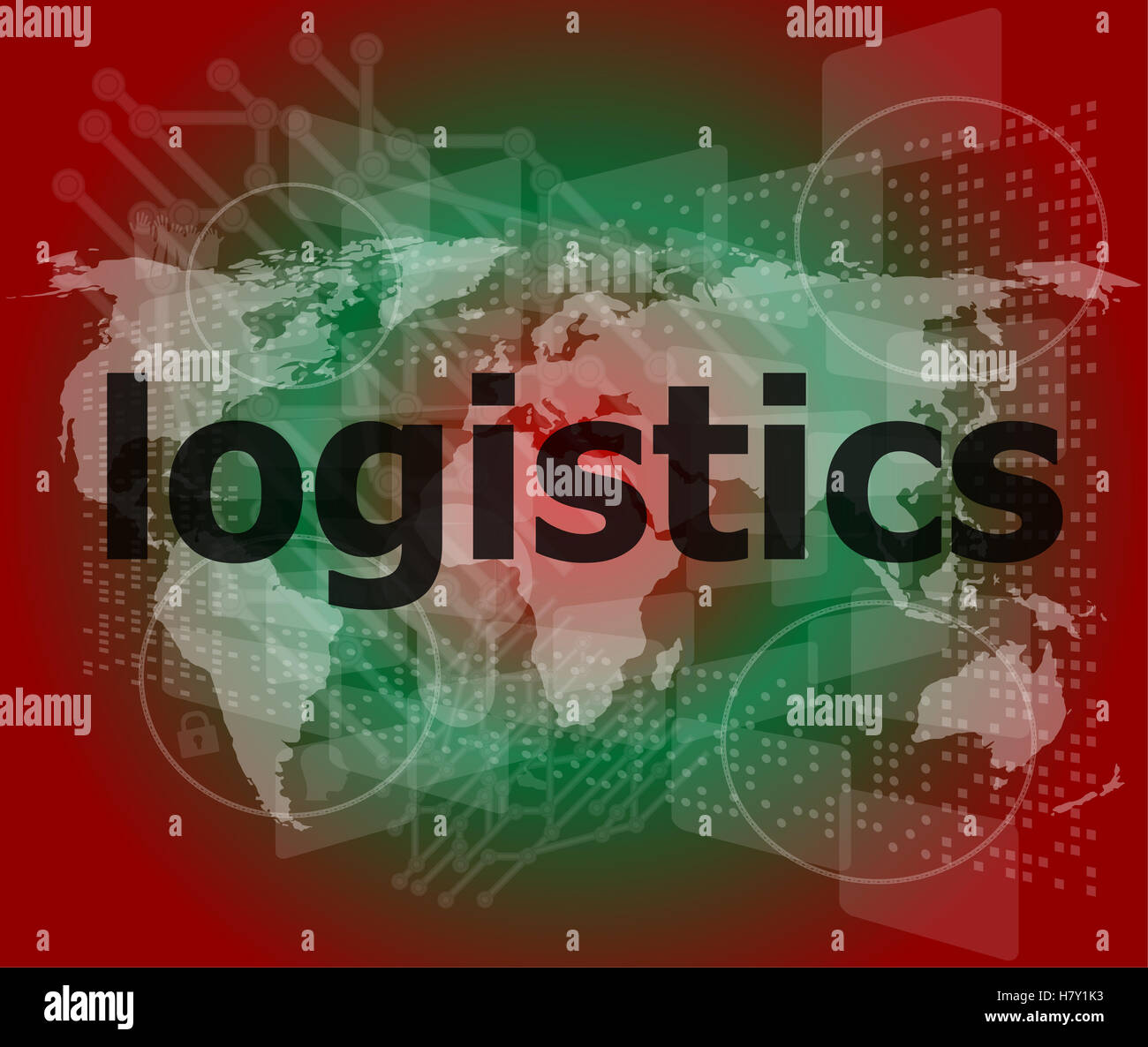 business concept: logistics word on digital screen Stock Photo - Alamy