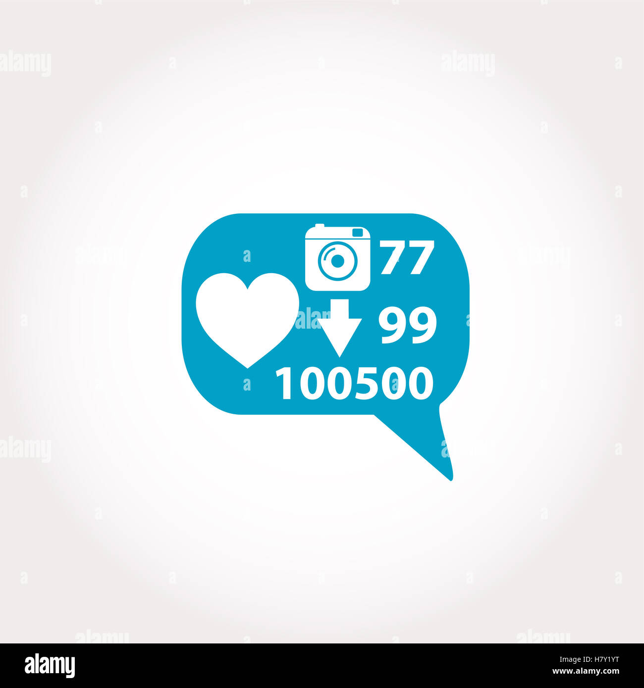 Like Counter Notification Icon, modern flat button, comment icons Stock ...
