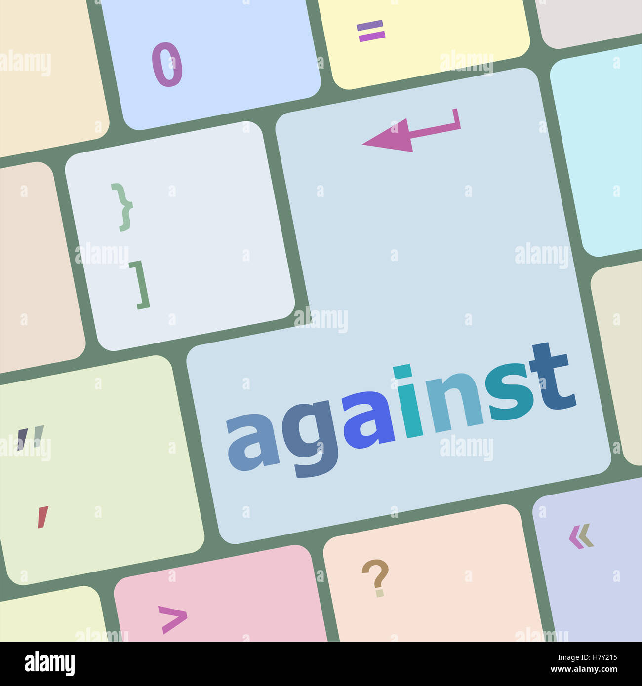 against word on keyboard key, notebook computer Stock Photo - Alamy