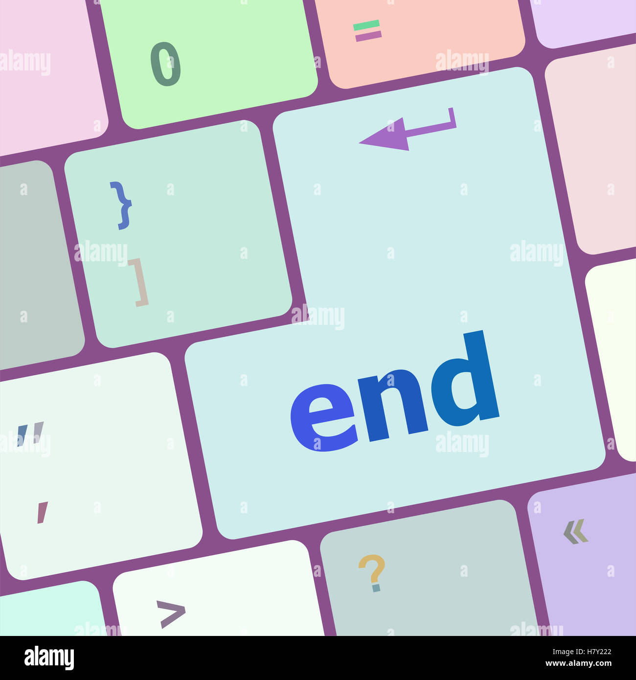 end button on computer pc keyboard key Stock Photo - Alamy