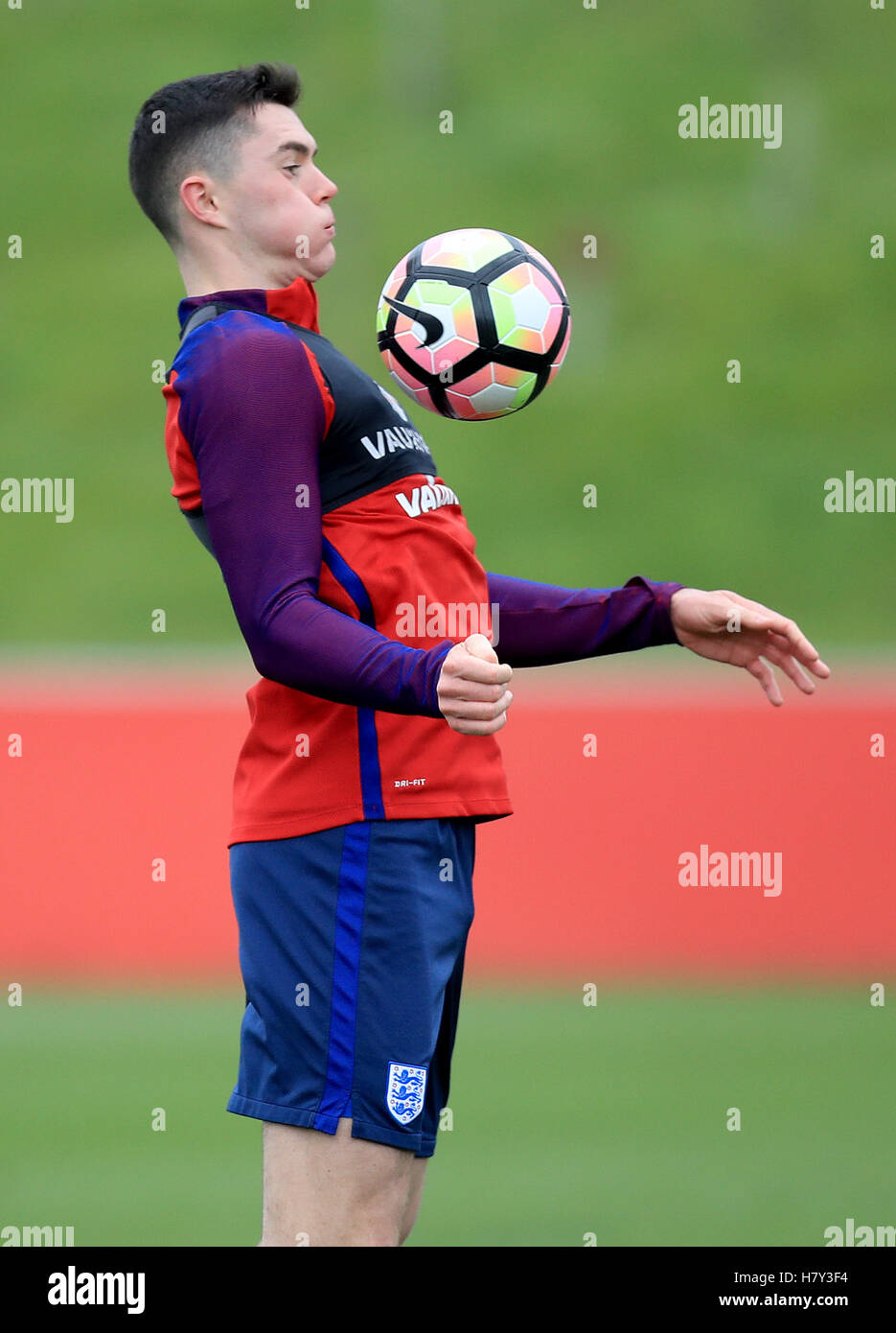 England's Michael Keane during a training session at St George's Park ...