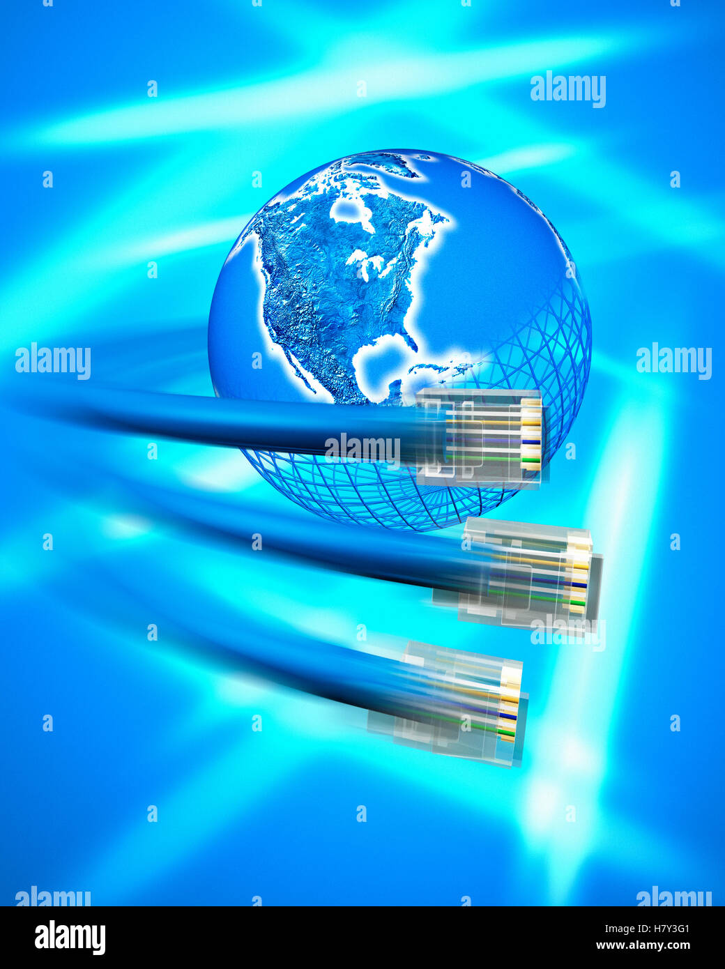 Communications globe nobody north hi-res stock photography and images ...