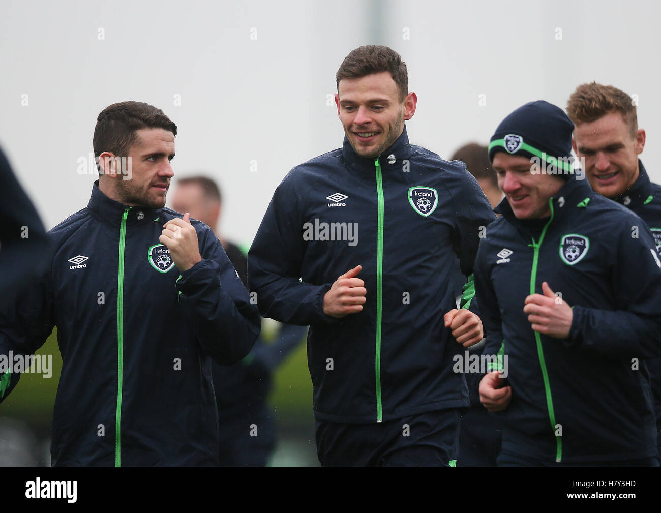 Republic of Ireland's Robbie Brady (left) and Andy Boyle (centre ...