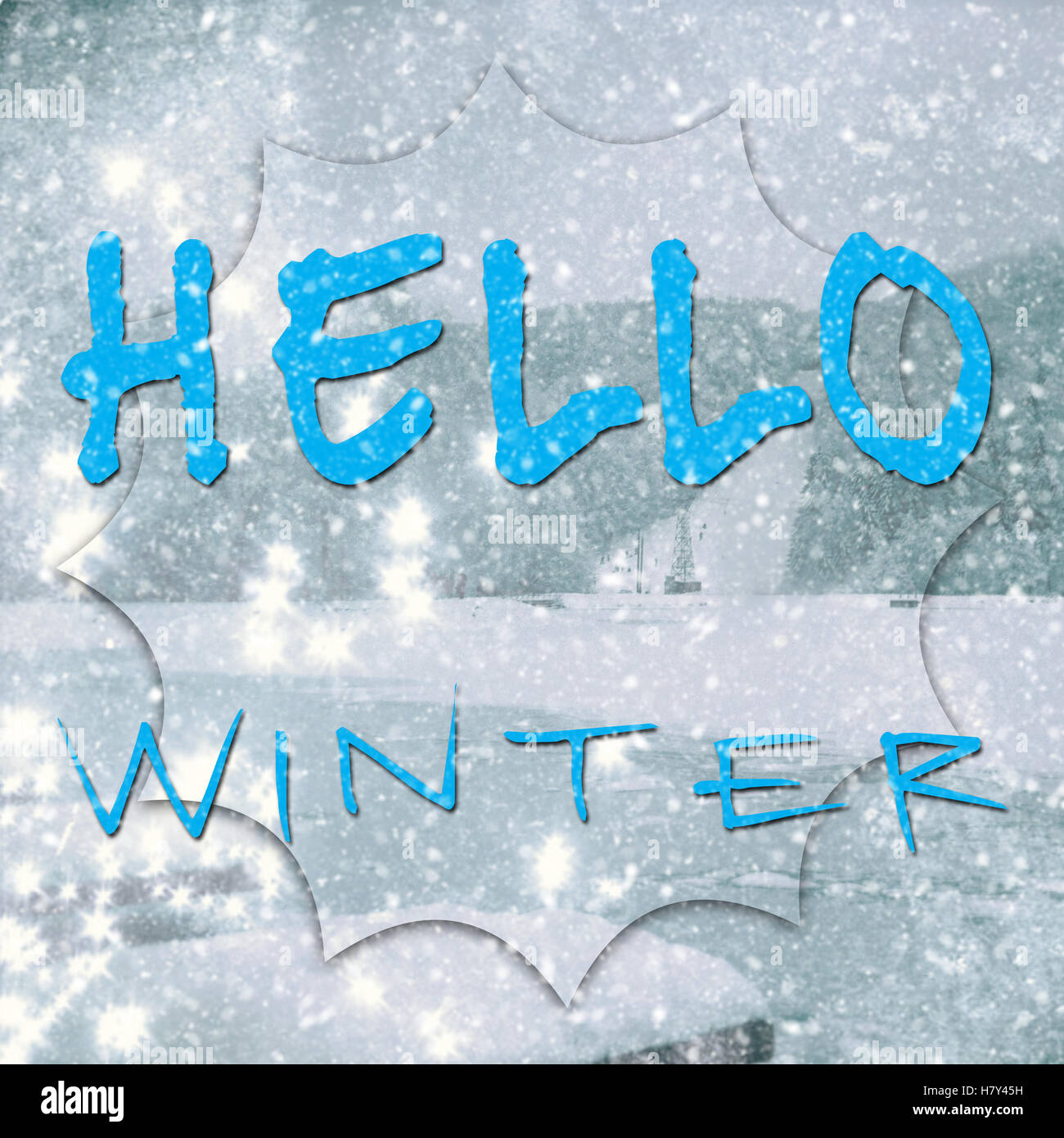 Inspirational quote on winter landscape hi-res stock photography and ...