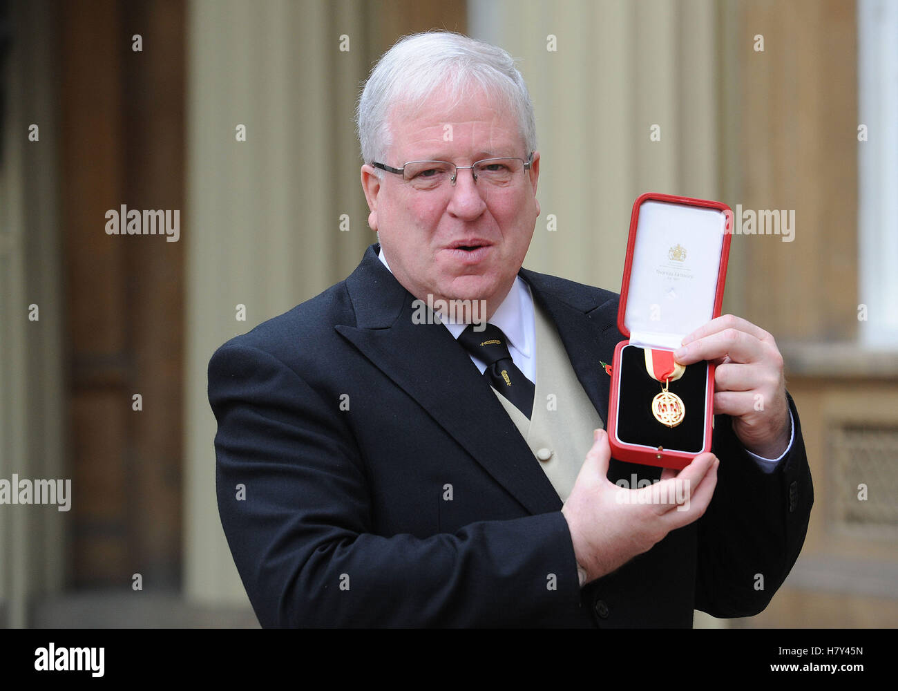 Sir Patrick McLoughlin after receiving a Knighthood at an Investiture ...