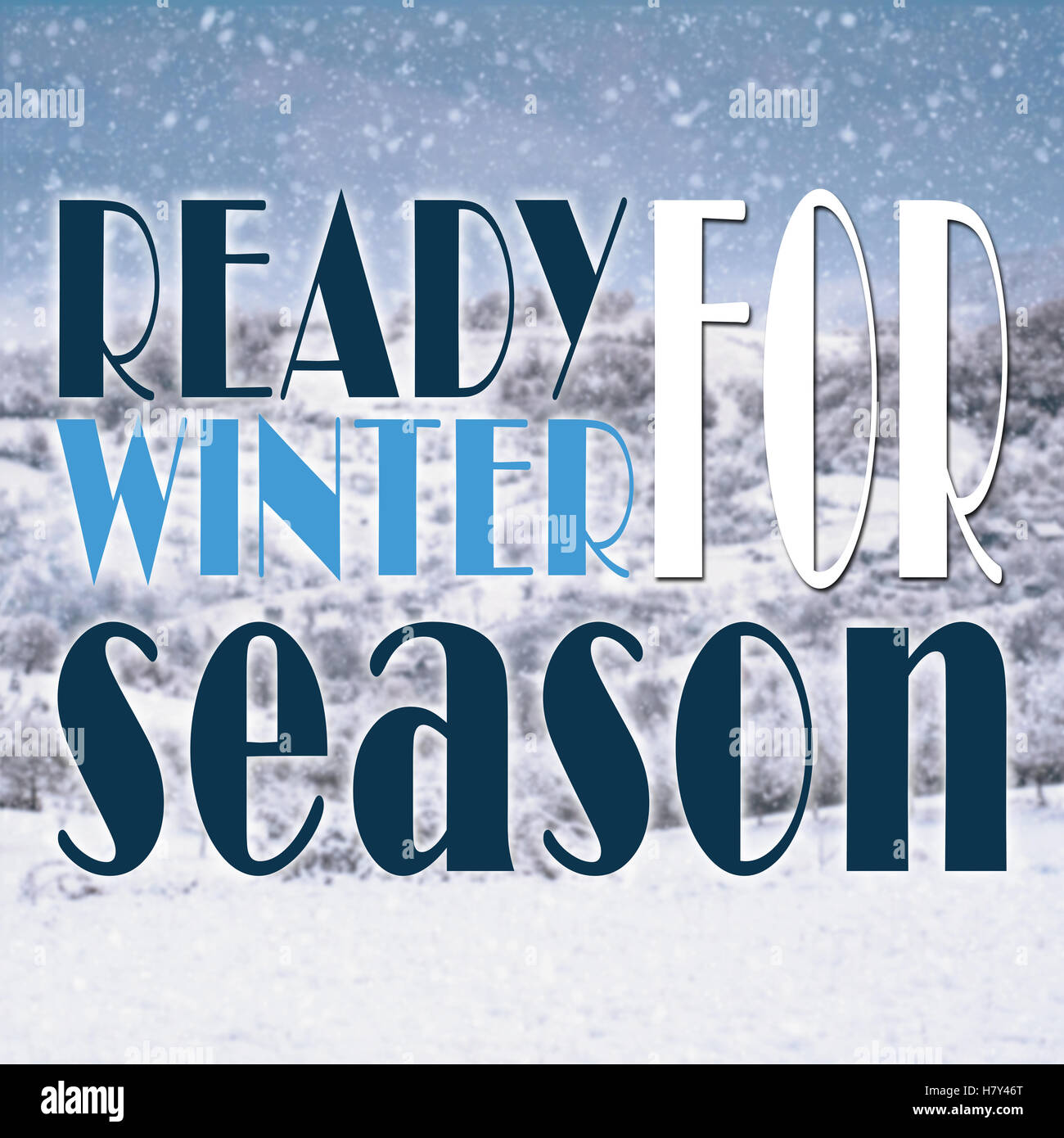 Inspirational quote on winter landscape hi-res stock photography and ...