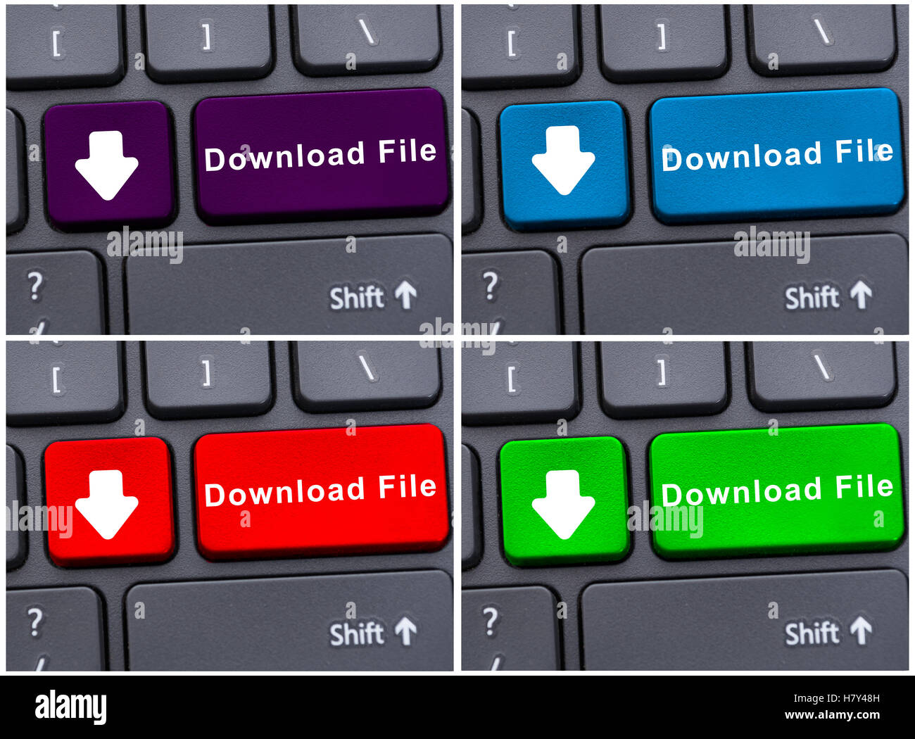 Electronic storage data with download file button on modern computer ...