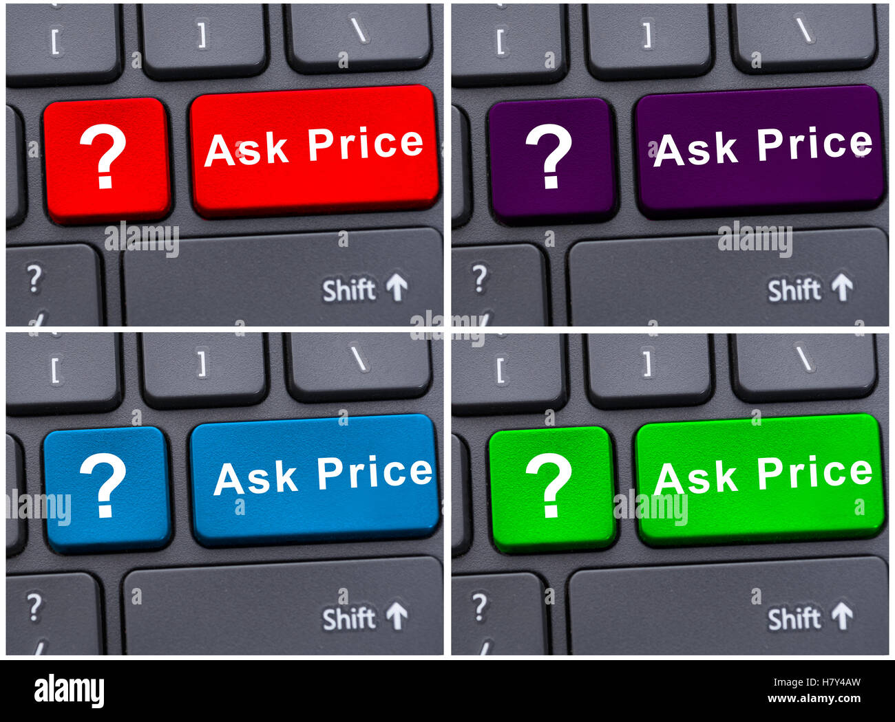 Investment concept with ask price button on computer keypad Stock Photo ...