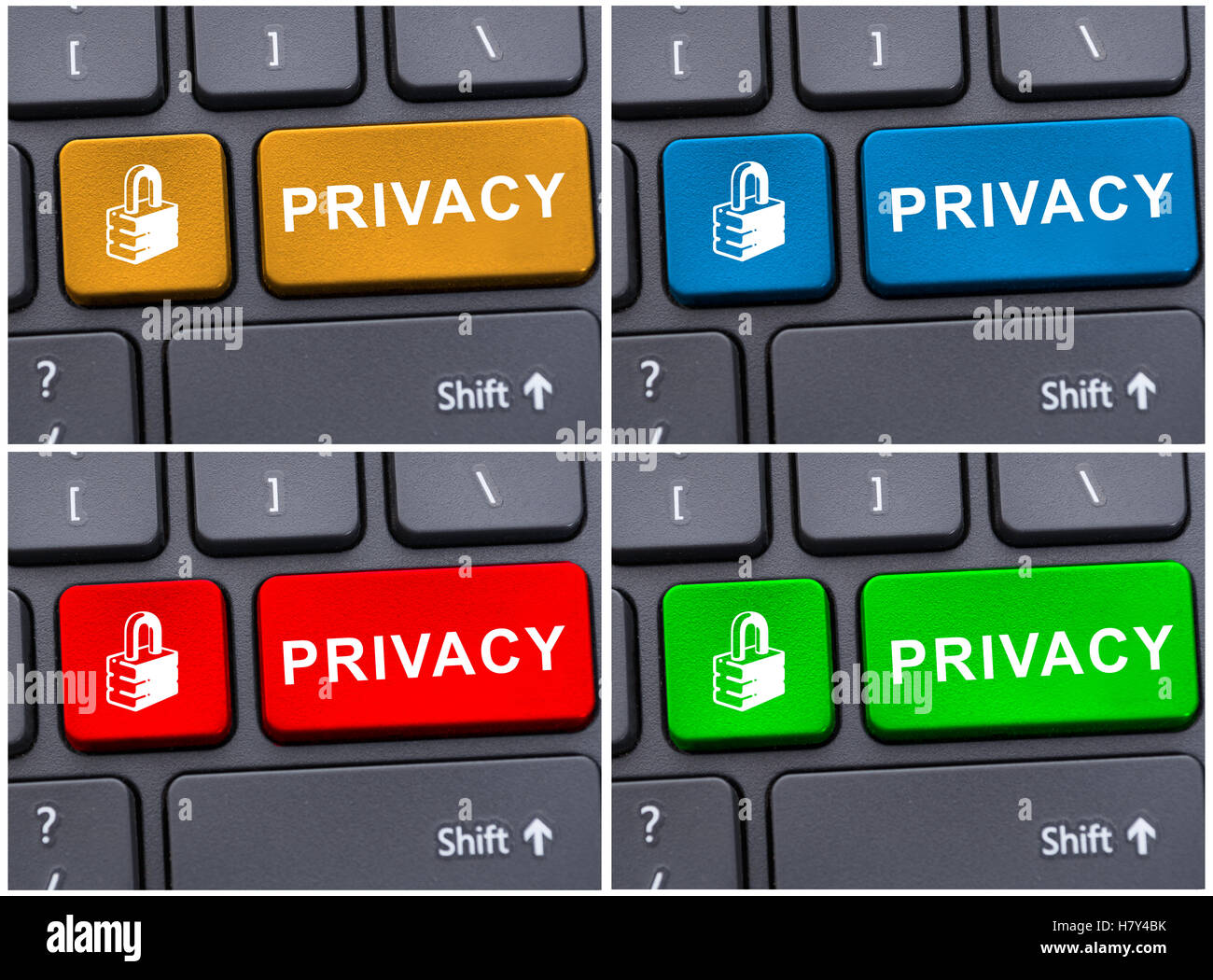 Privacy and security on the internet lock icon as data protection ...