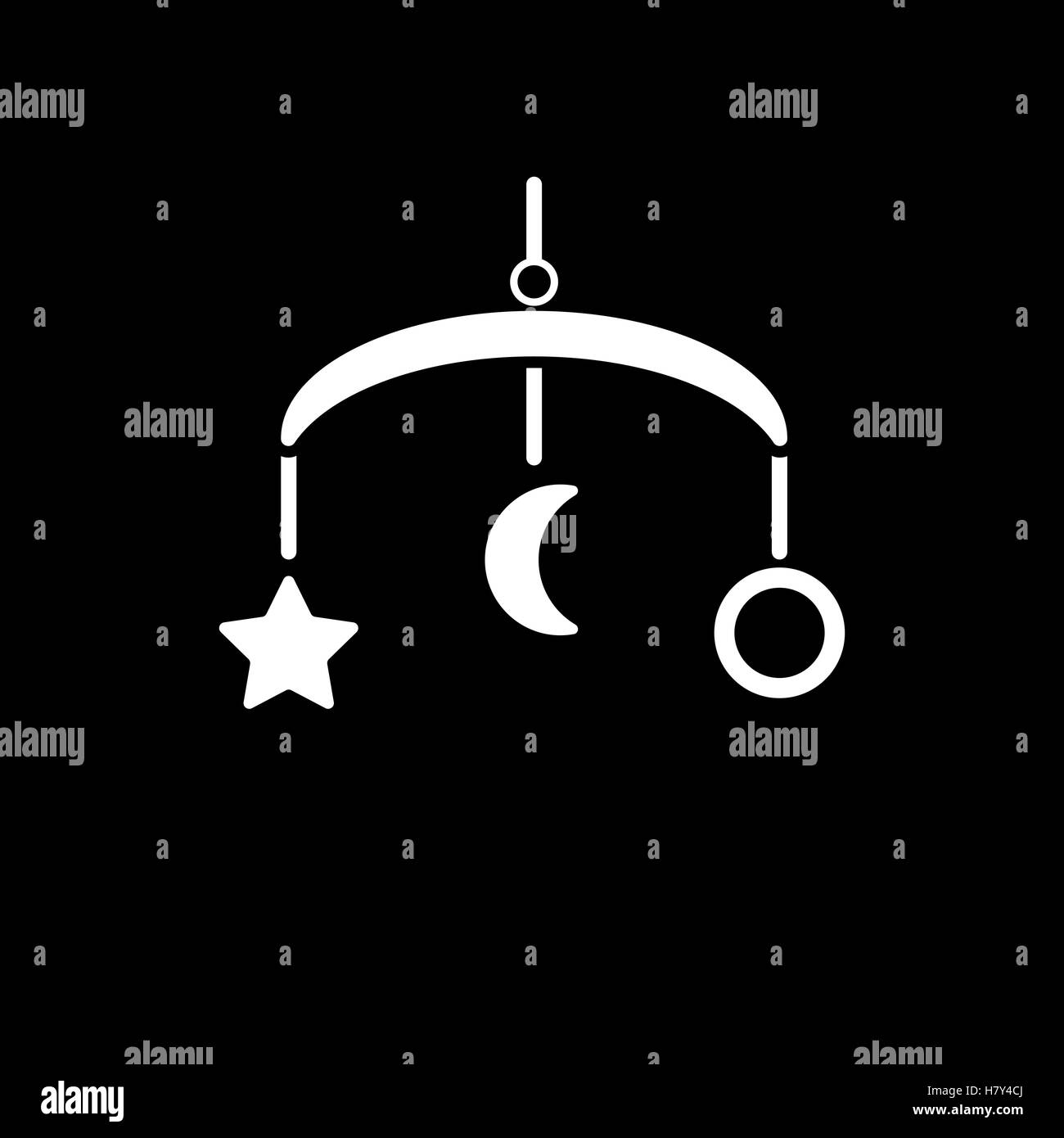 Baby bed carousel icon. design. Toy, carousel symbol. web. graphic. AI ...