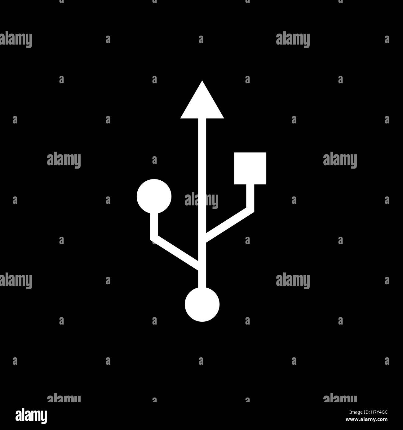 The usb icon. Transfer and connection, data, usb symbol. UI. Web. Logo ...