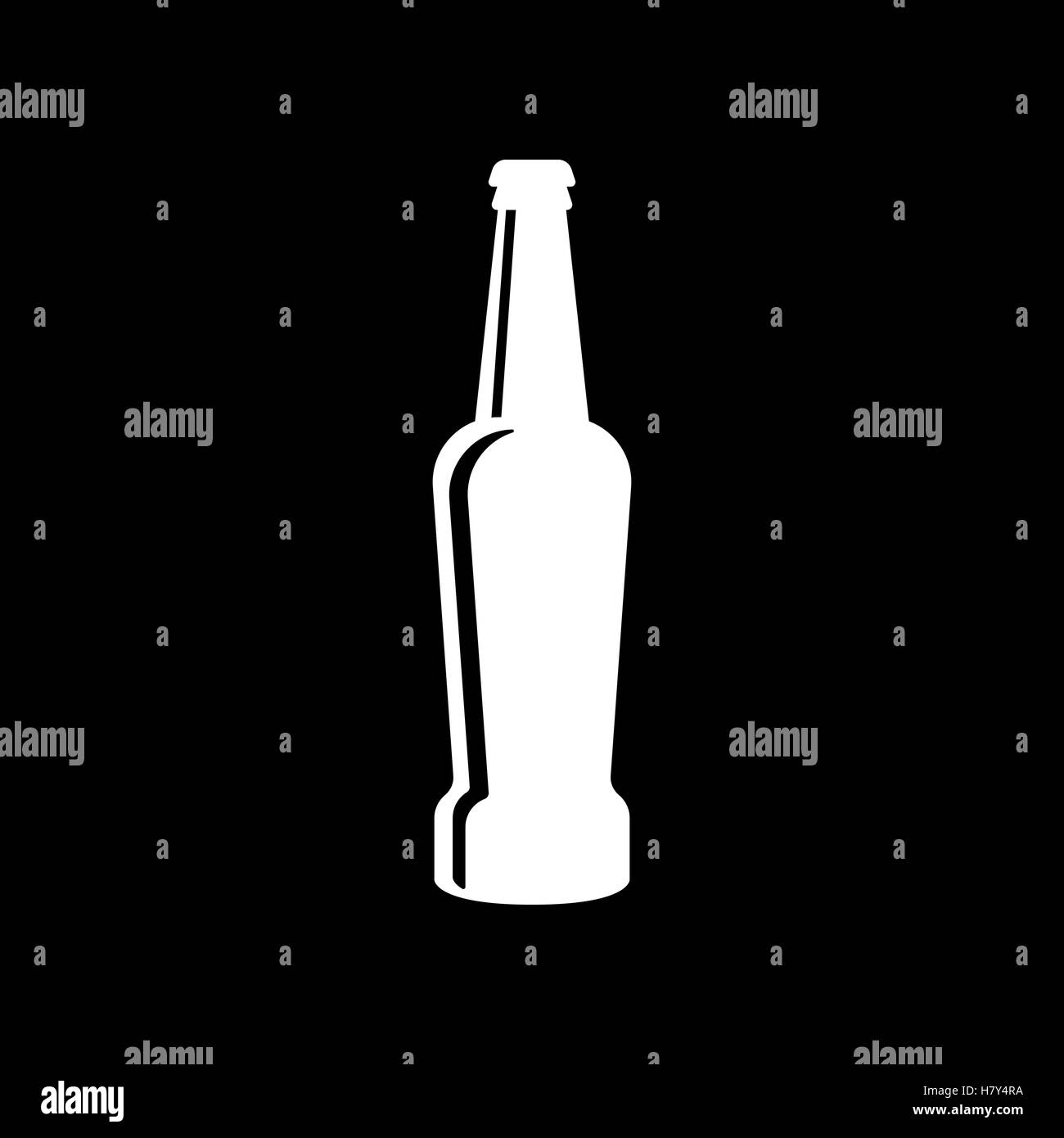 Bottle of beer icon. Beer and pub, bar symbol. UI. Web. Logo. Sign ...