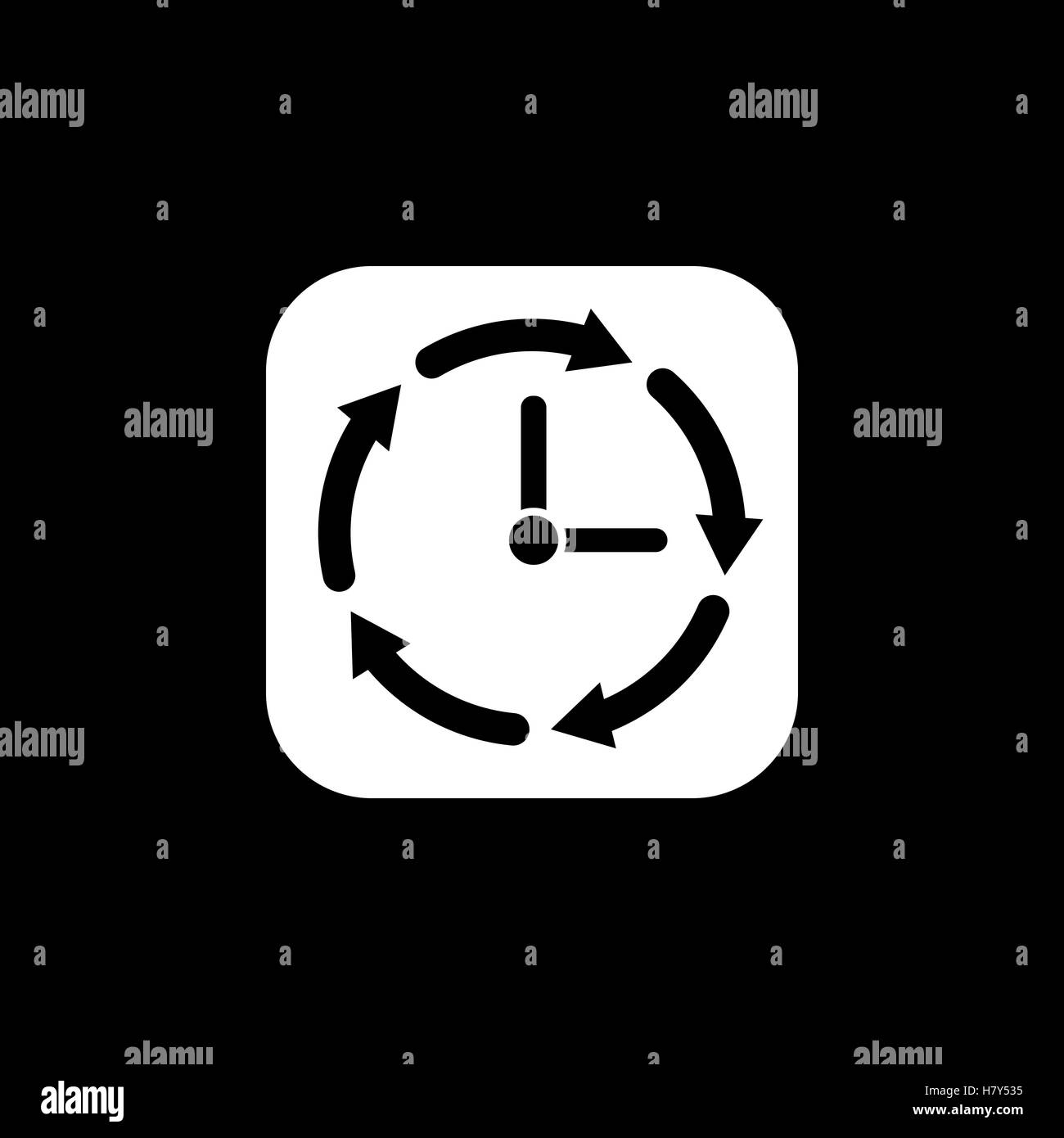 Time, clock icon. Time and watch, timer, clock symbol. UI. Web. Logo ...