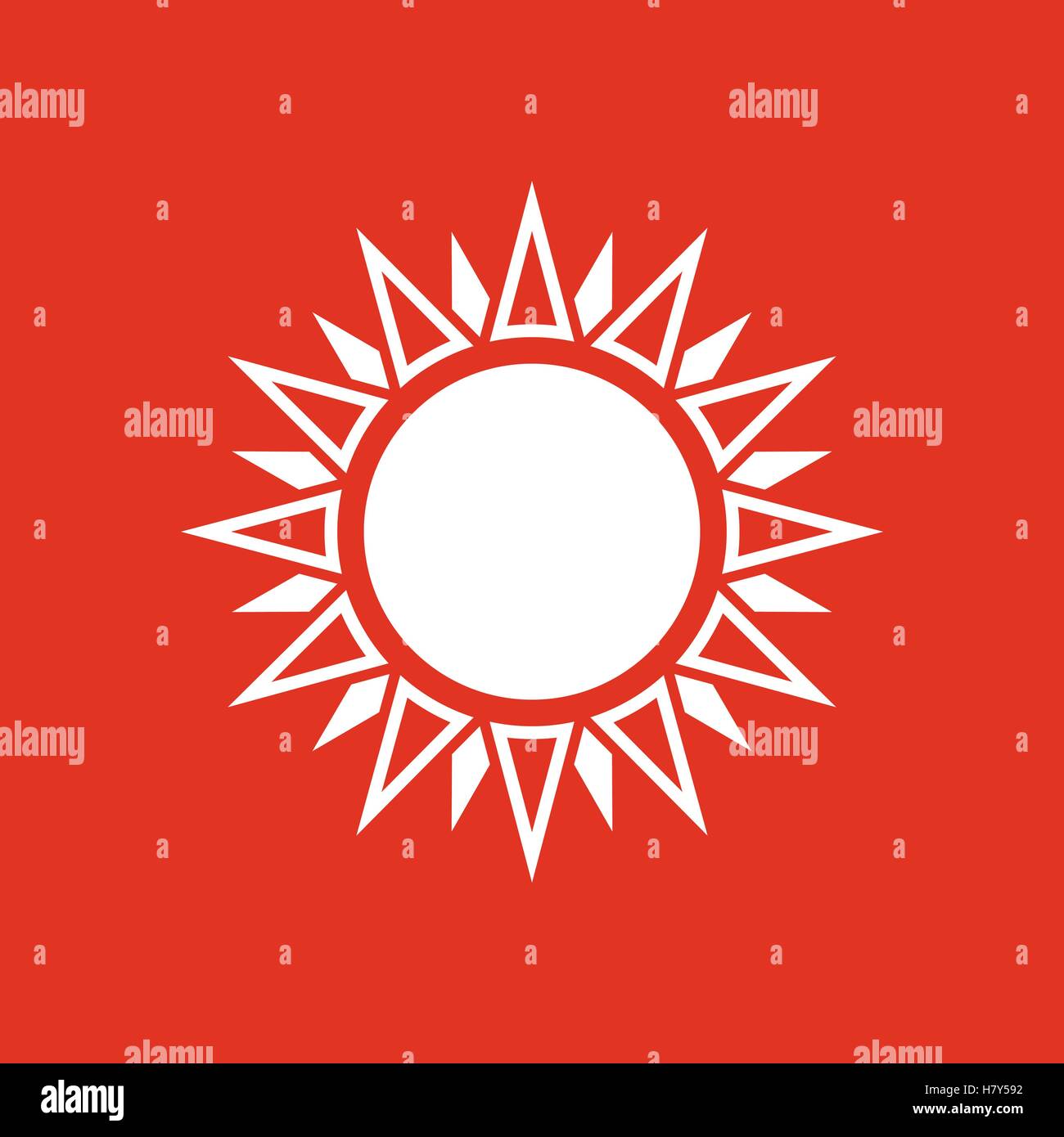 The weather icon. Sunrise and sunshine, weather, sun symbol. UI. Web ...