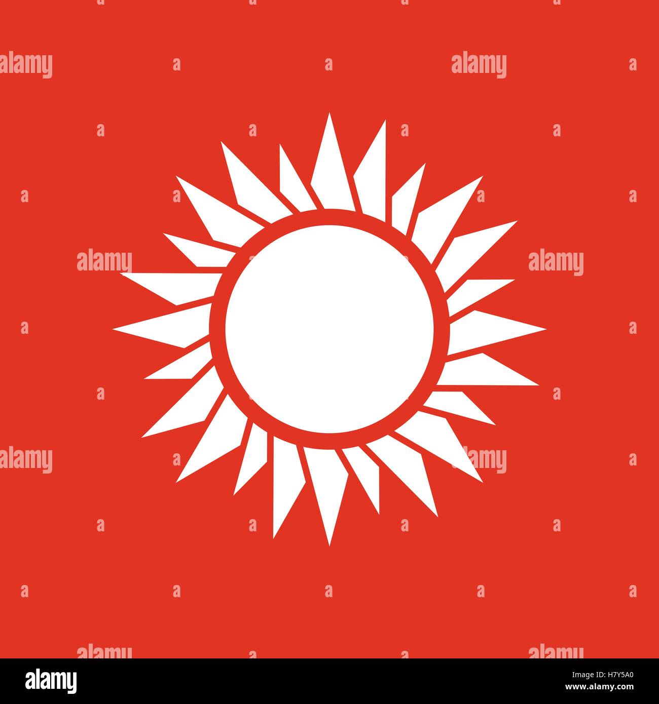 The sunrise icon. Sunrise and sunshine, weather, sun symbol. UI. Web ...