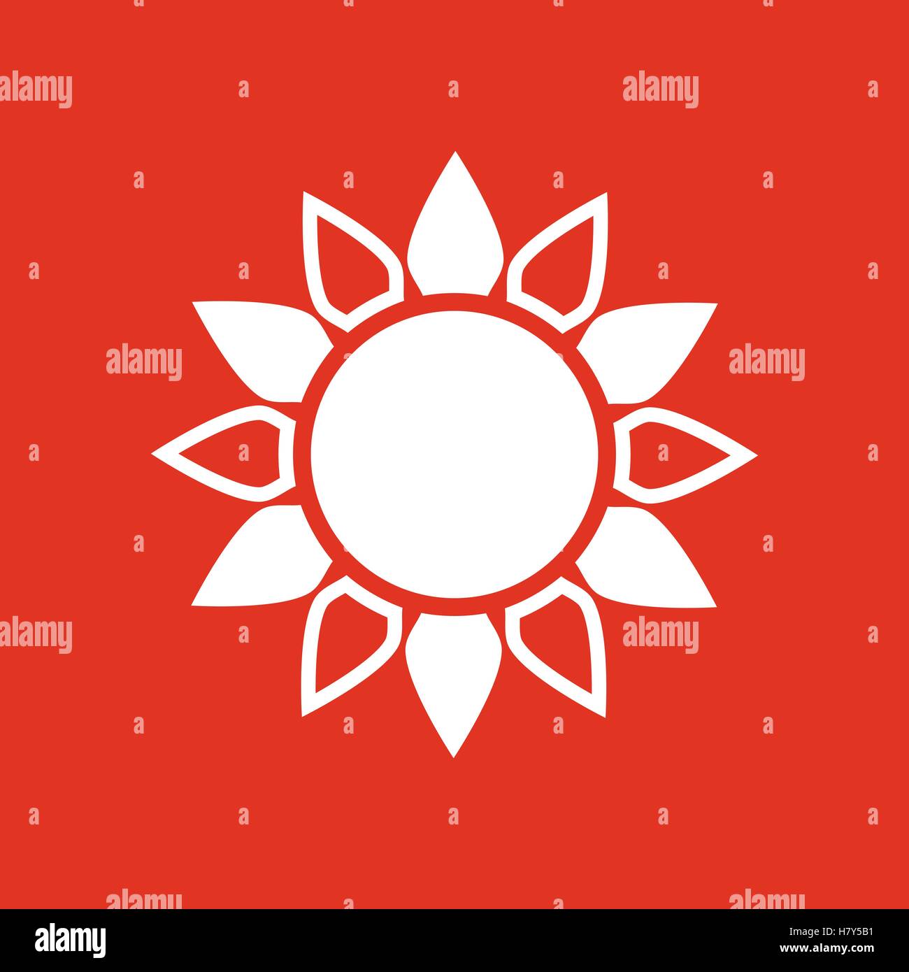 The sun icon. Sunrise and sunshine, weather, sun symbol. UI. Web. Logo ...