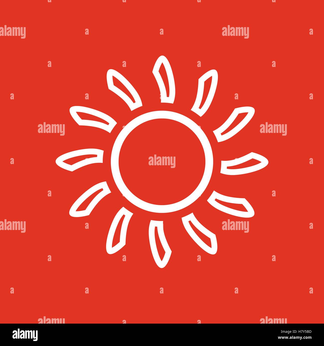 The sunshine icon. Sunrise and sunshine, weather, sun symbol. UI. Web ...
