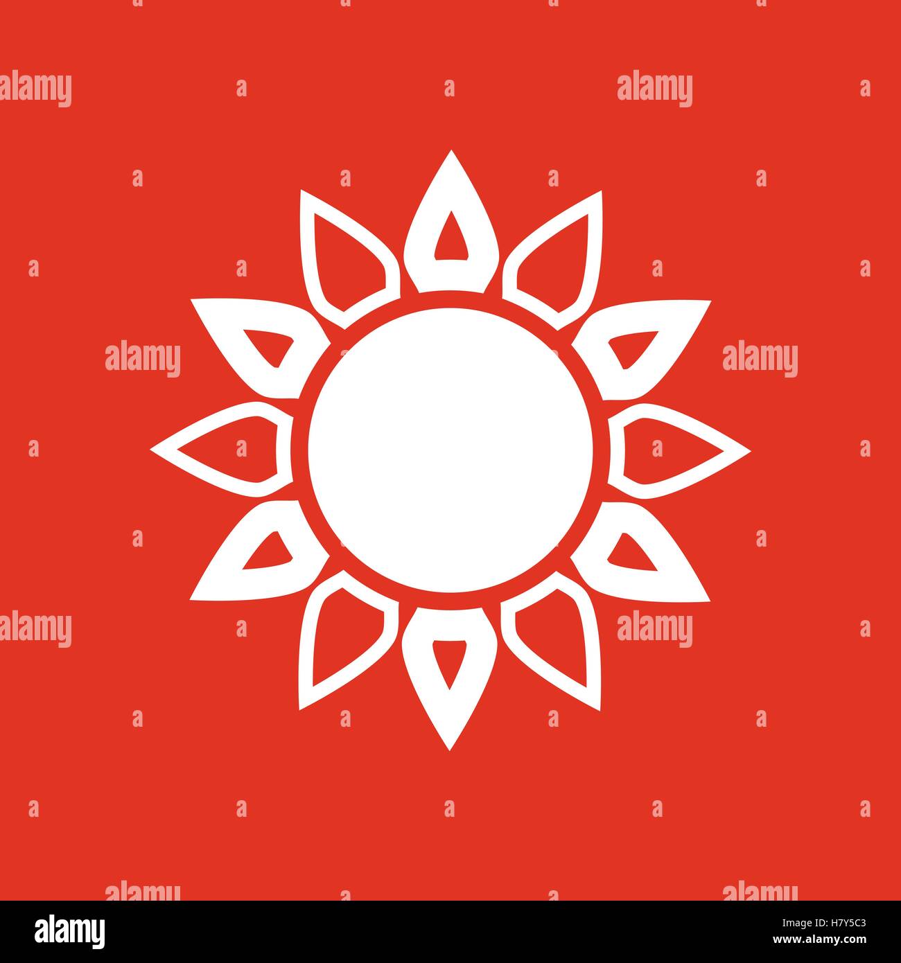 The weather icon. Sunrise and sunshine, weather, sun symbol. UI. Web ...