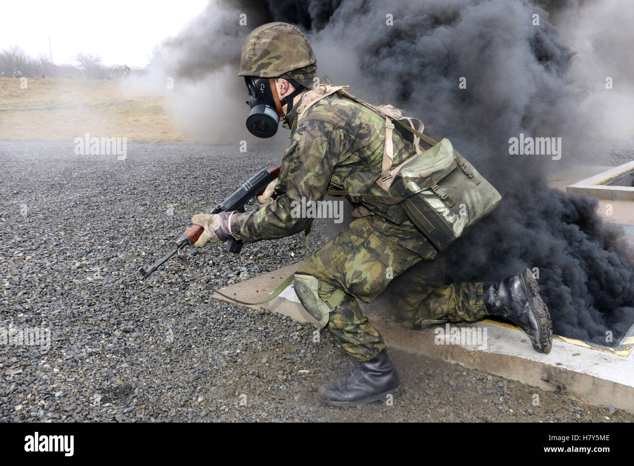 Exercise of active military reserves, soldier, Czech Army Stock Photo ...