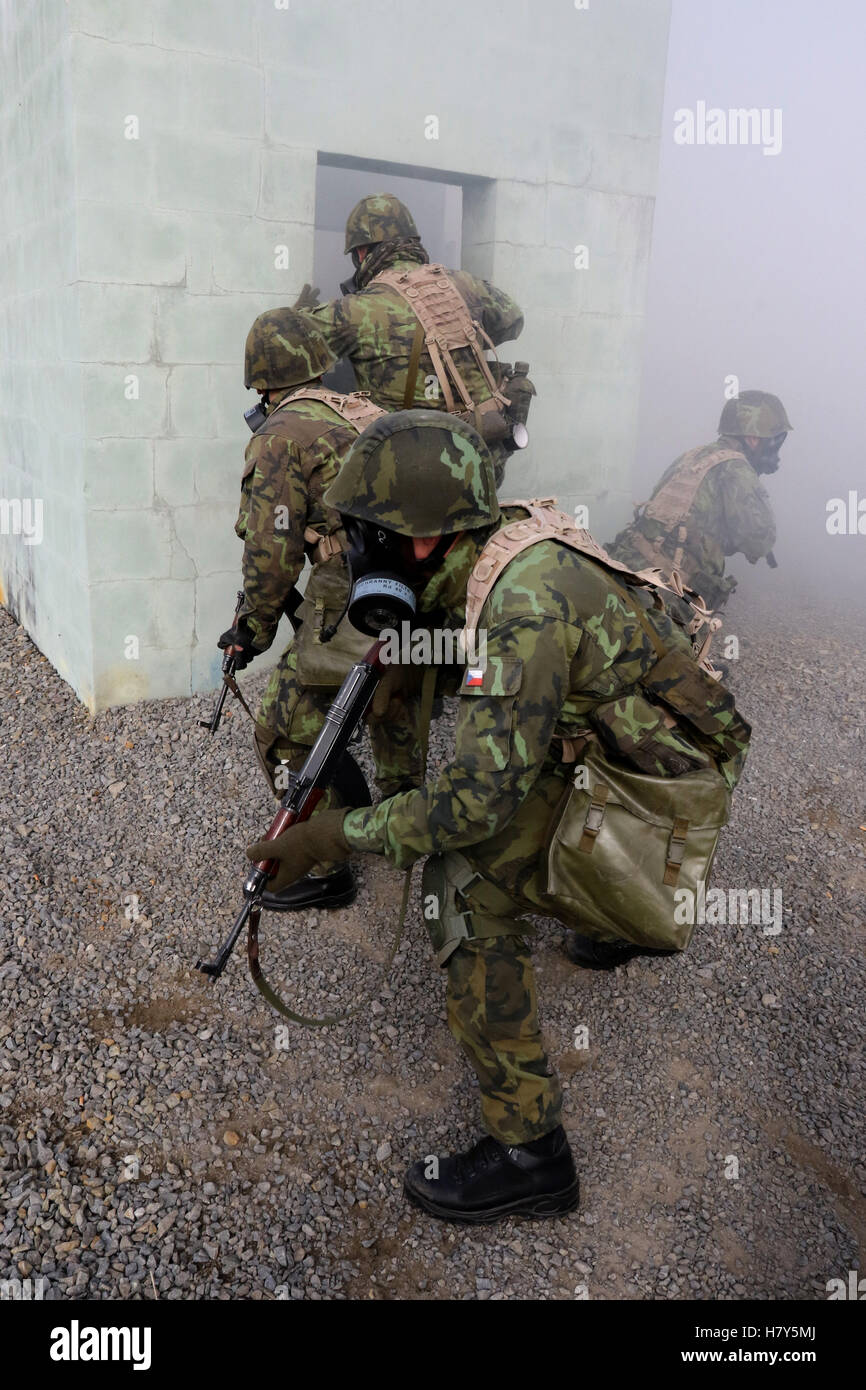 Exercise of active military reserves, soldier, Czech Army Stock Photo ...