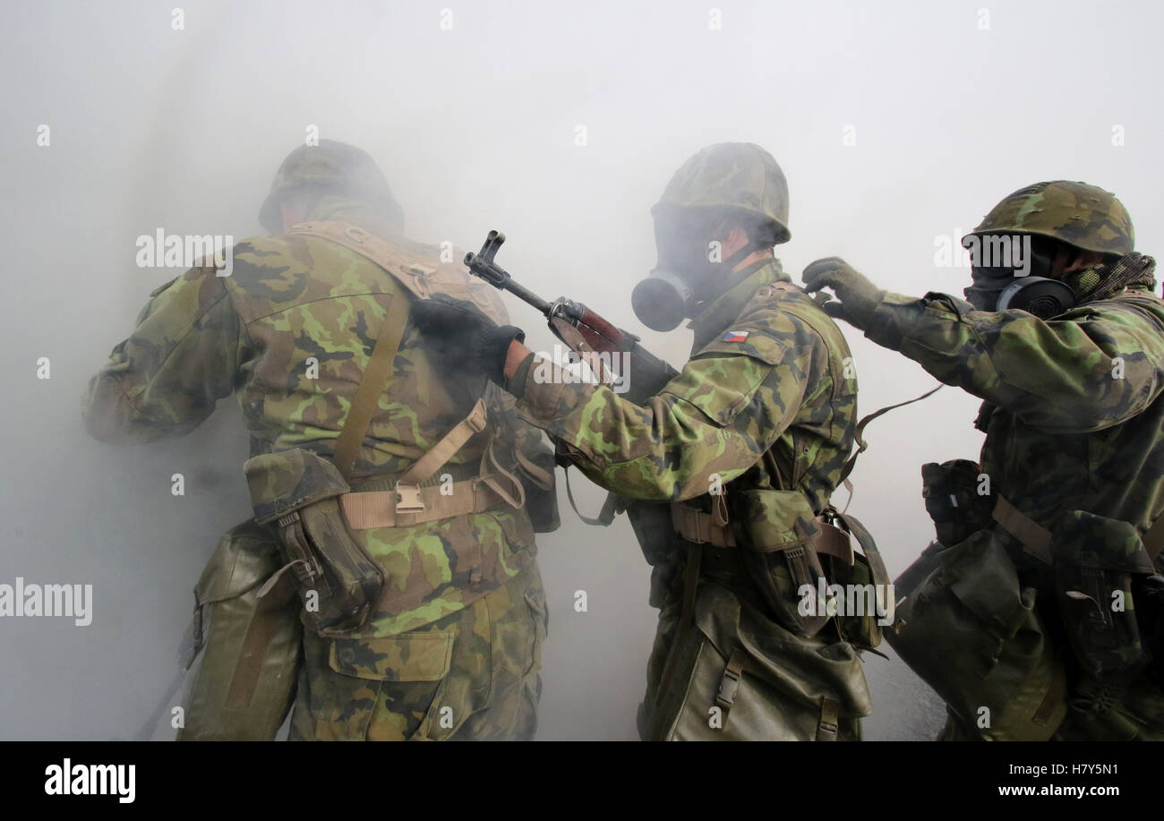 Exercise of active military reserves, soldier, Czech Army Stock Photo ...