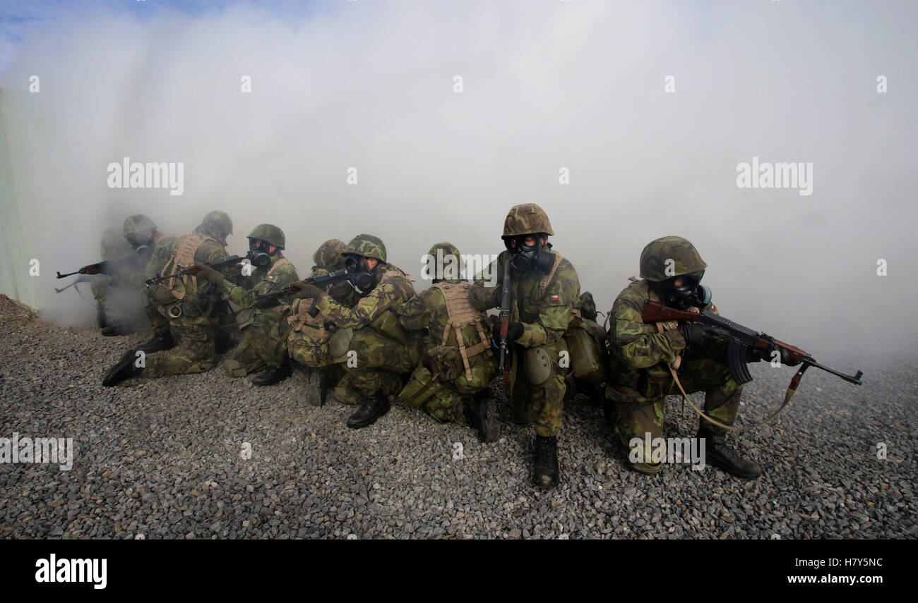 Exercise of active military reserves, soldier, Czech Army Stock Photo ...