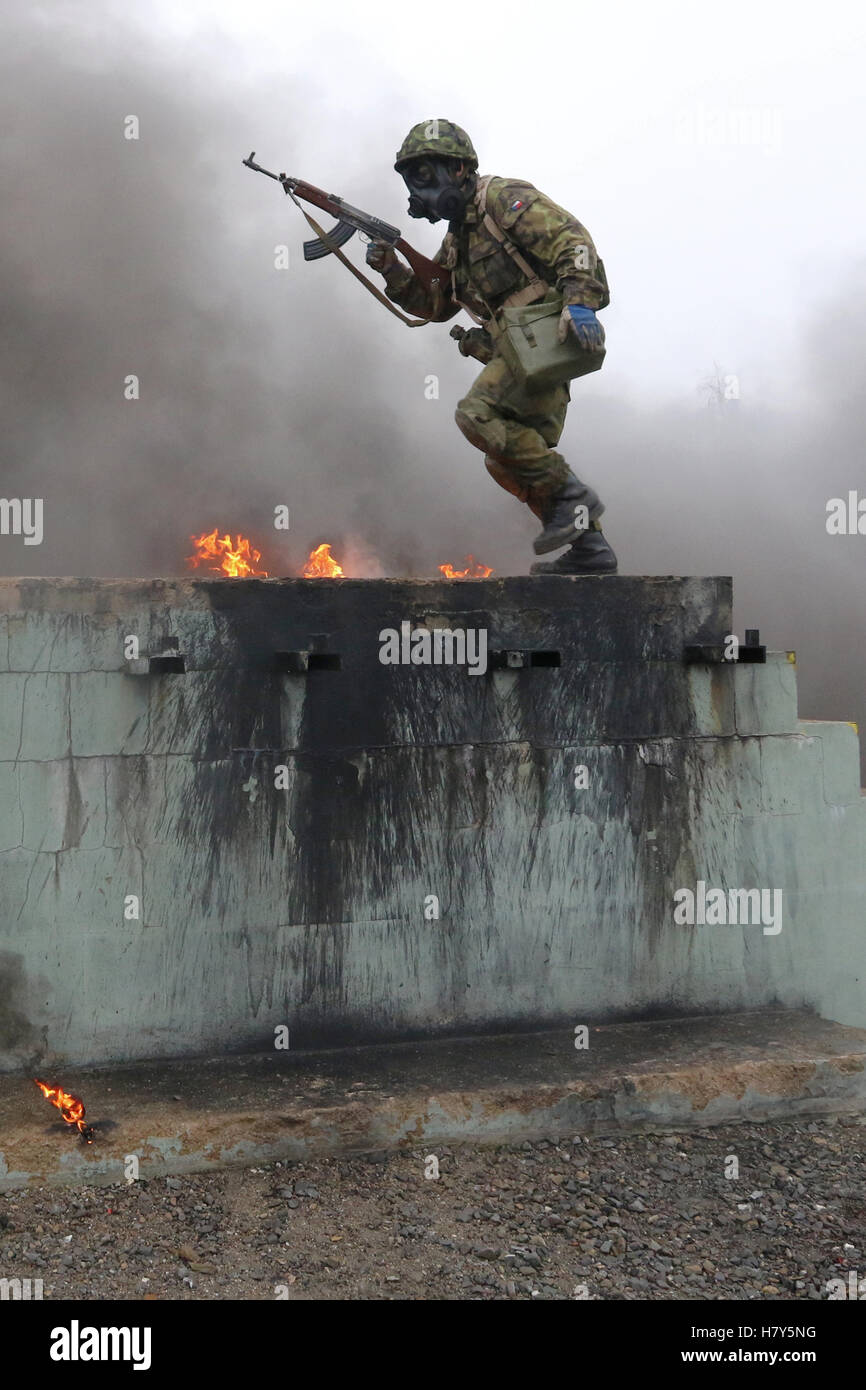Exercise of active military reserves, soldier, Czech Army Stock Photo ...
