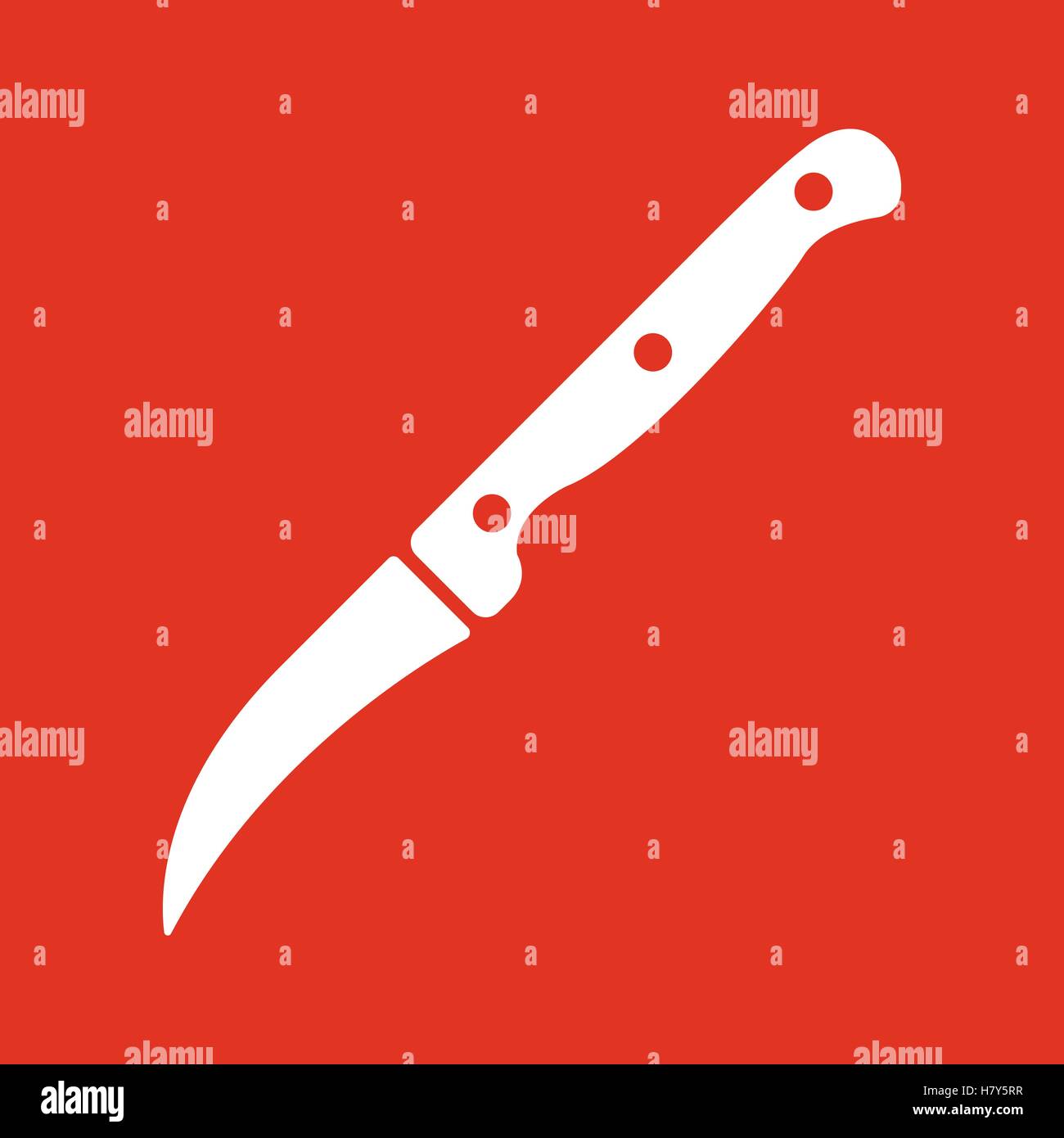 The Knife for cleaning vegetables icon. Knife and chef, kitchen symbol ...