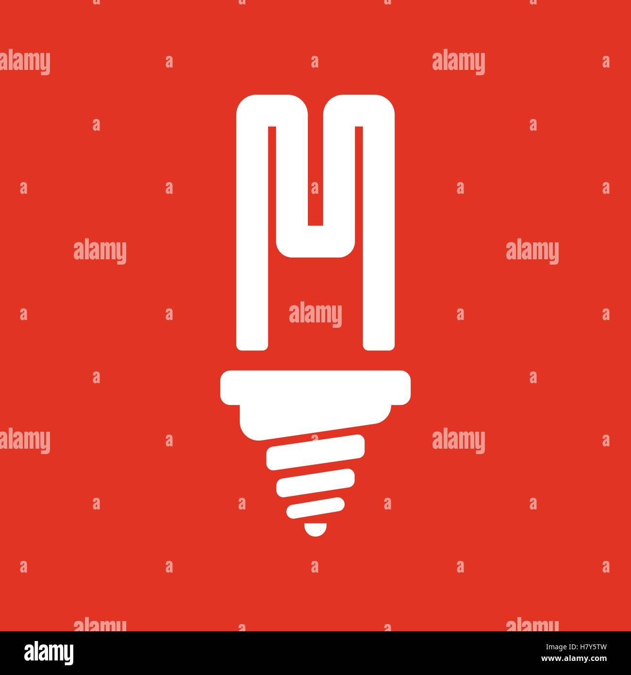 The fluorescent light bulb icon. Lamp and bulb, lightbulb symbol.UI ...