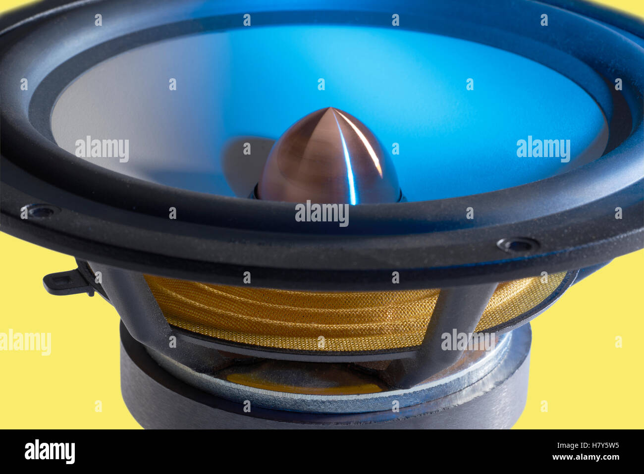 a colorful illuminated loudspeaker detail Stock Photo - Alamy