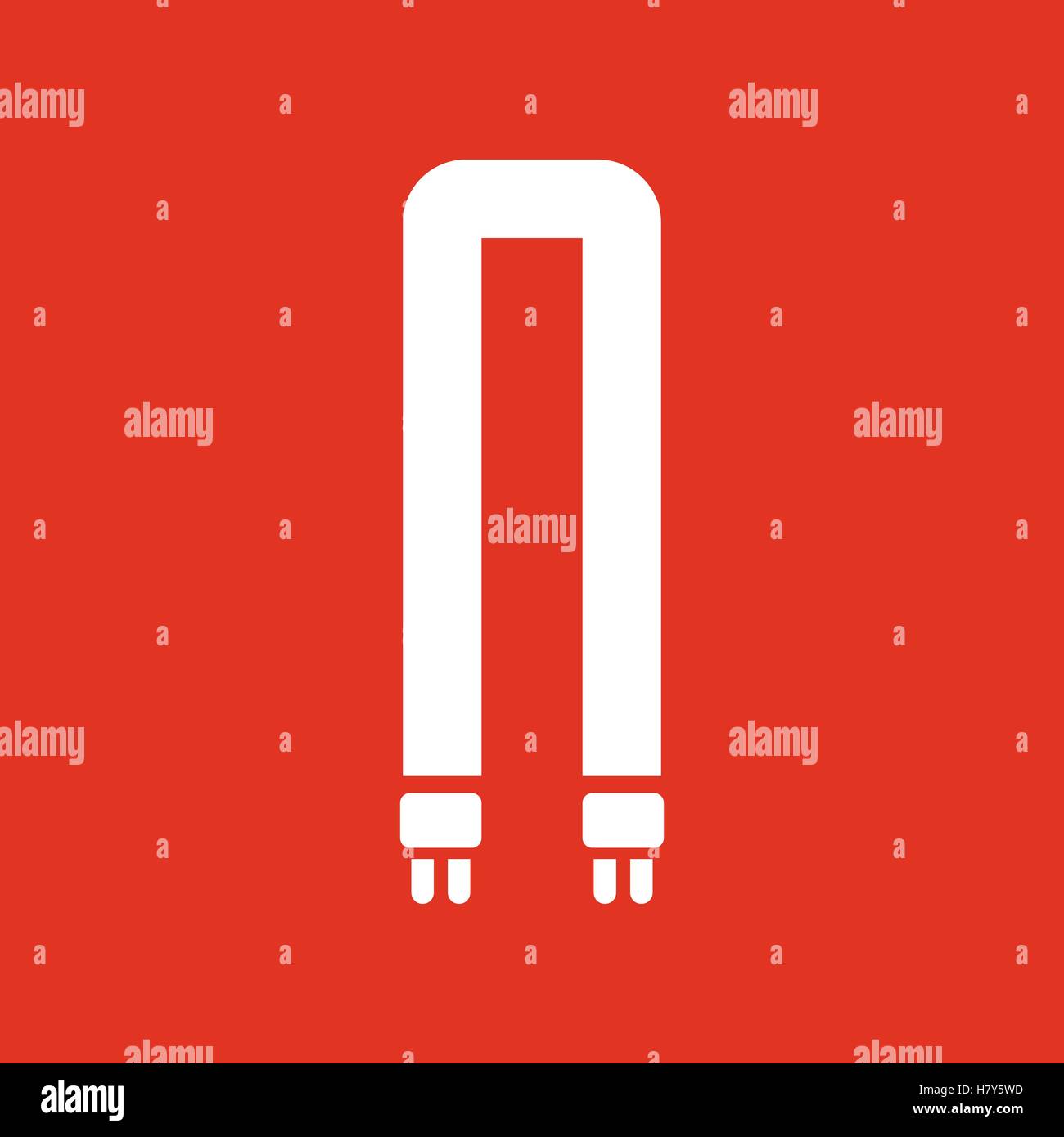 The fluorescent light bulb icon. Lamp and bulb, lightbulb symbol.UI ...
