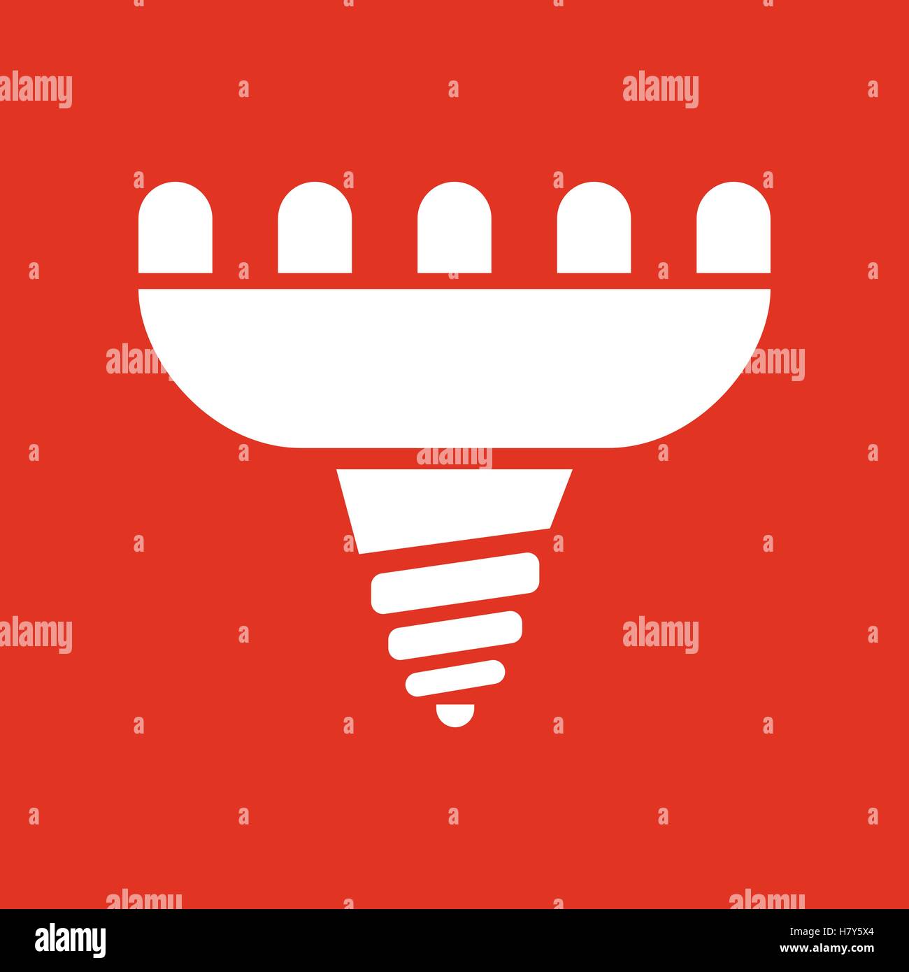 The led lamp icon. Lamp and bulb, lightbulb, CFL, luminodiode symbol.UI ...