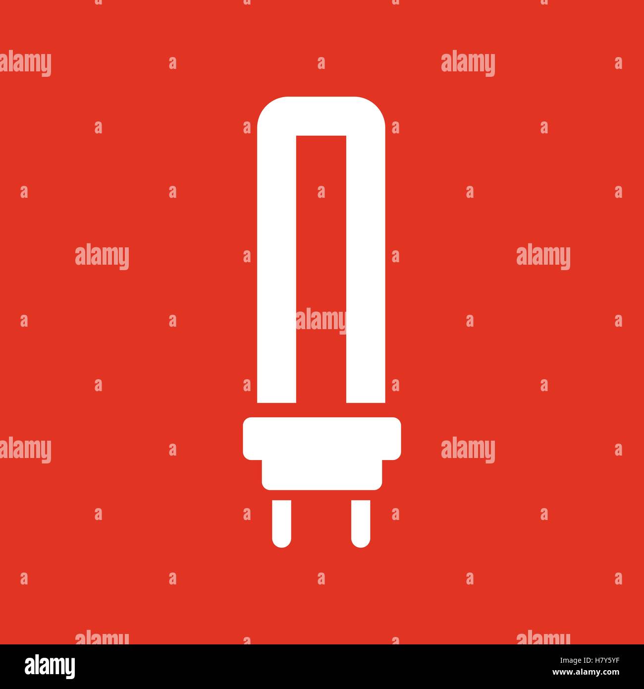 The fluorescent light bulb icon. Lamp and bulb, lightbulb symbol.UI ...