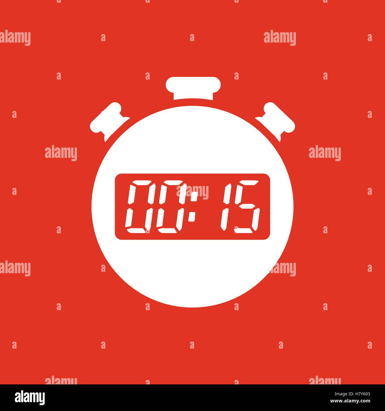The 15 seconds, minutes stopwatch icon. Clock and watch, timer ...