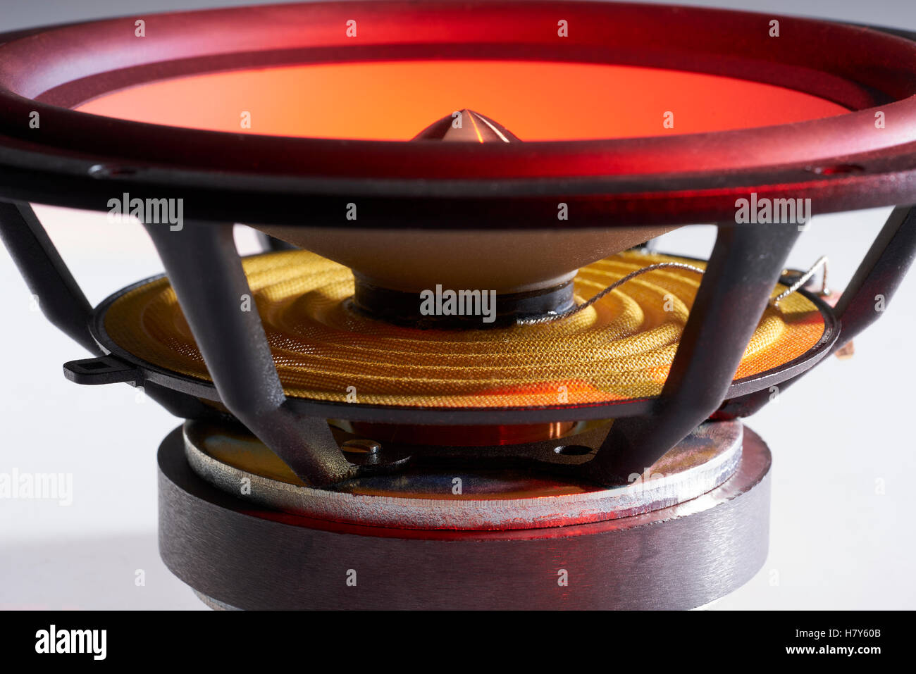 a colorful illuminated loudspeaker detail Stock Photo - Alamy
