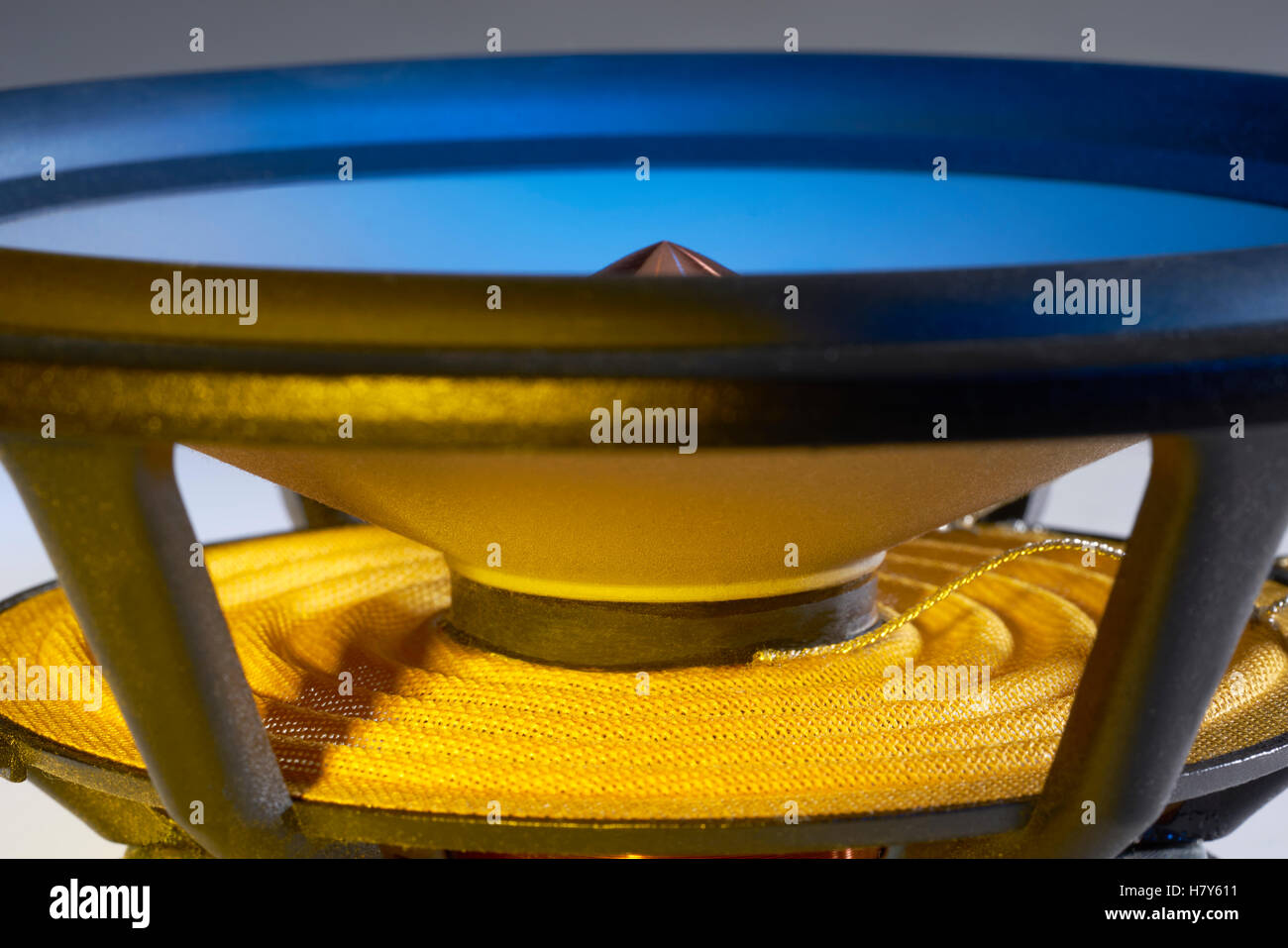 a colorful illuminated loudspeaker detail Stock Photo - Alamy