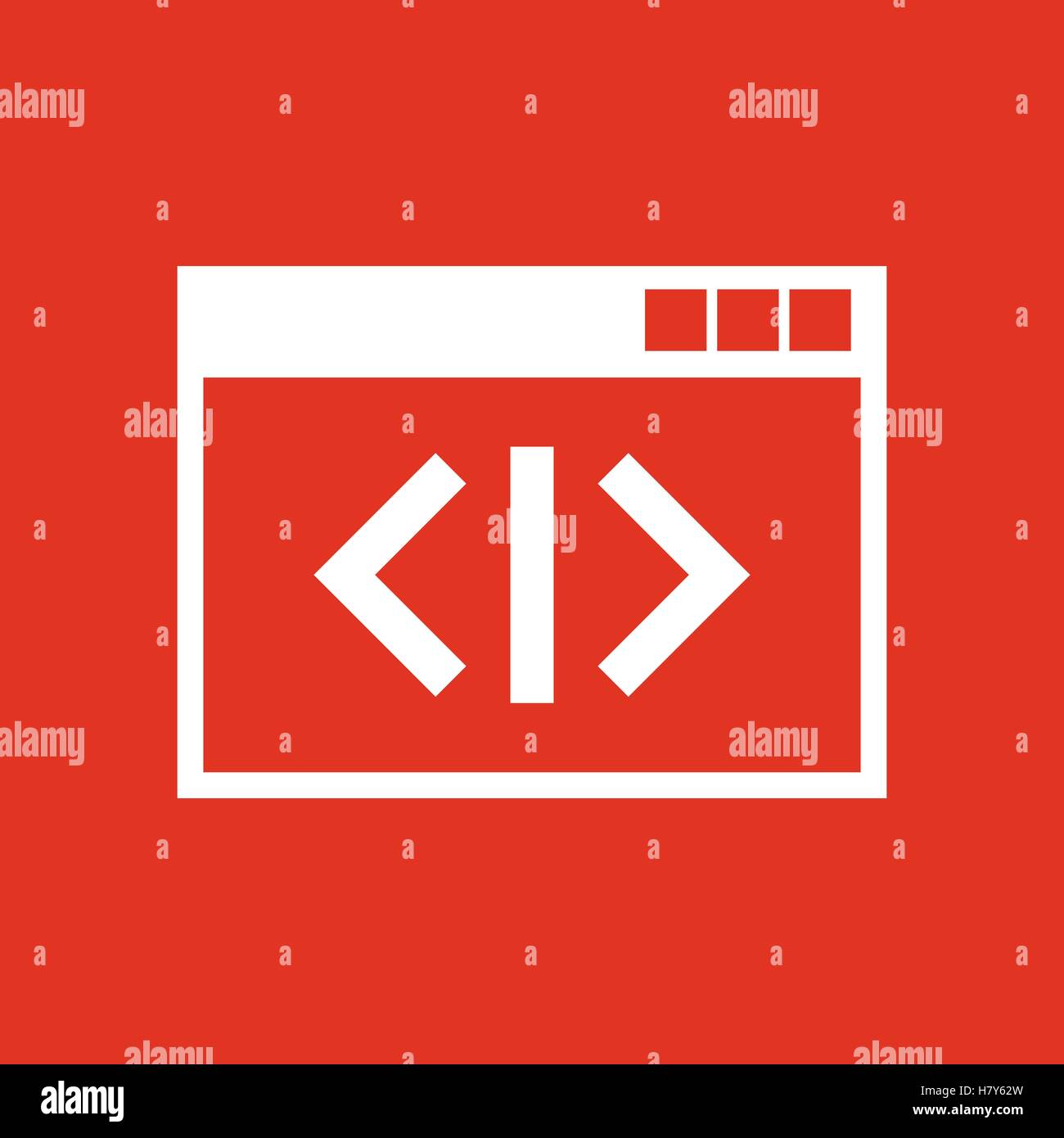 The coding icon. WWW and browser, development, seo, coding symbol. UI. Web. Logo. Sign. Flat ...