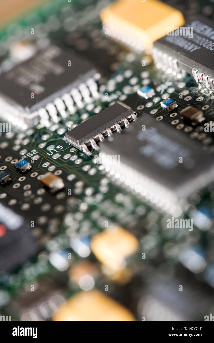 macro shoot of computer circuit board Stock Photo - Alamy