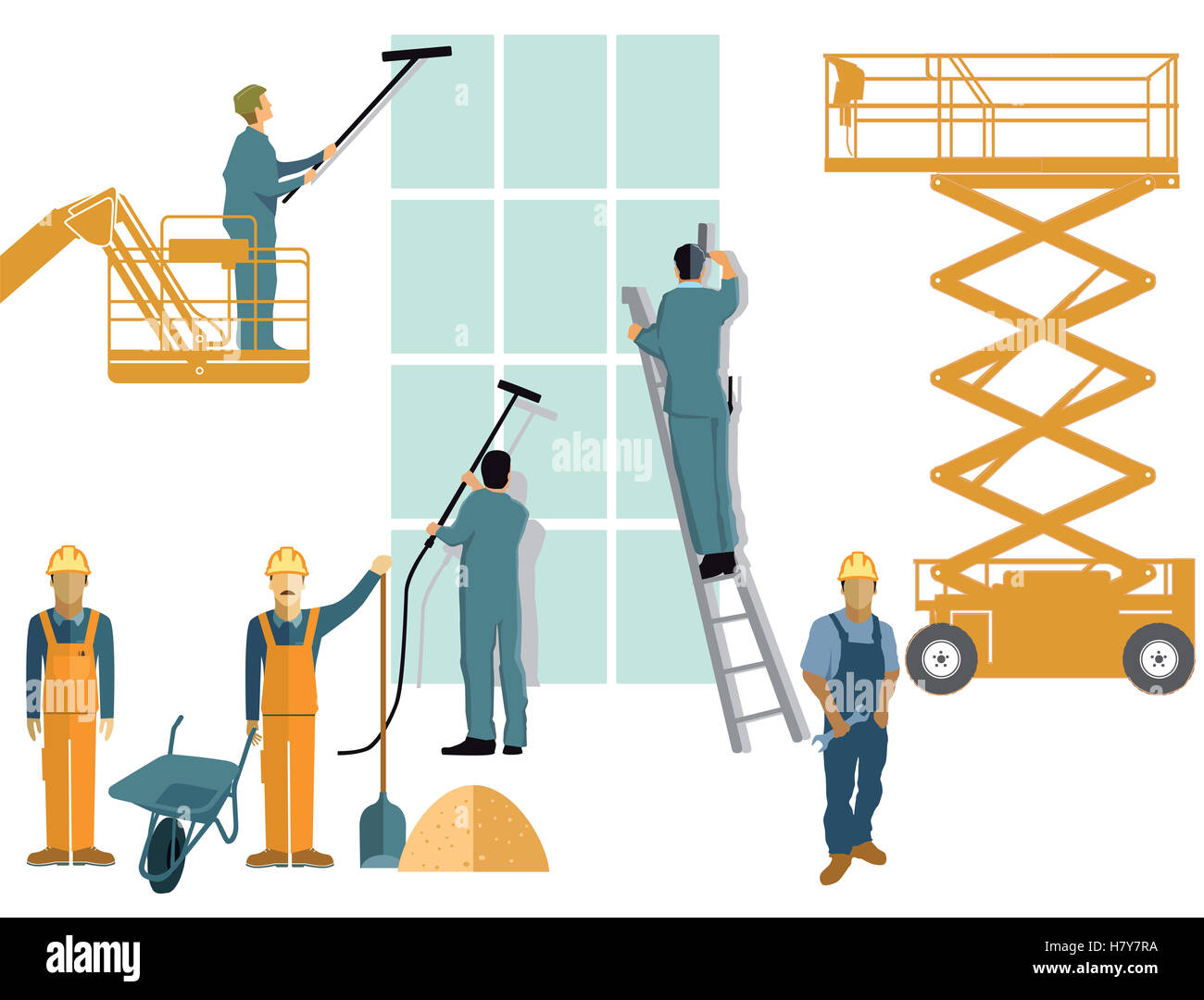 Construction and building cleaning Stock Photo - Alamy