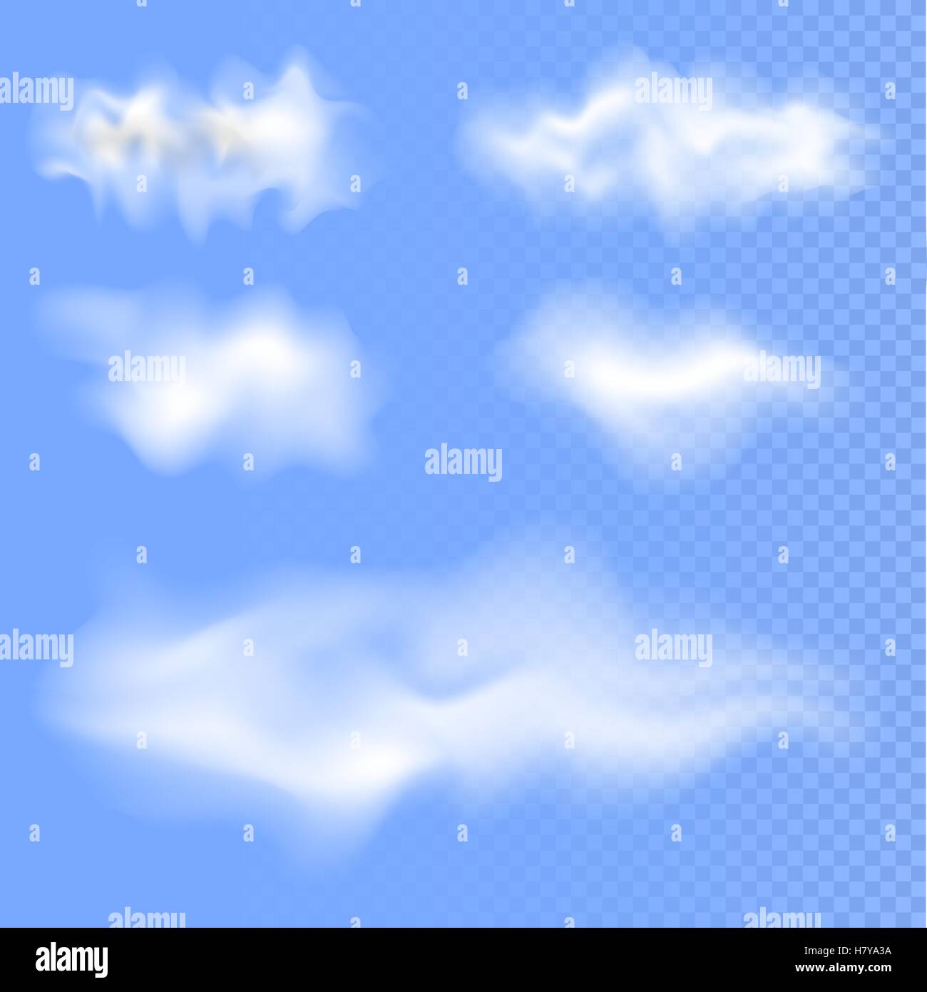 Set of different isolated vector clouds. EPS 10 Stock Vector Image ...