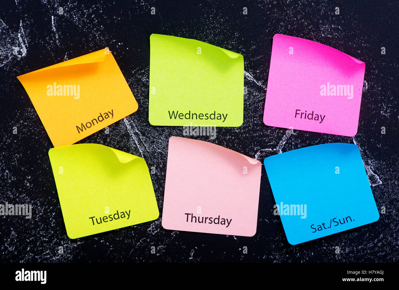 sheet for note, color paper for note Stock Photo - Alamy