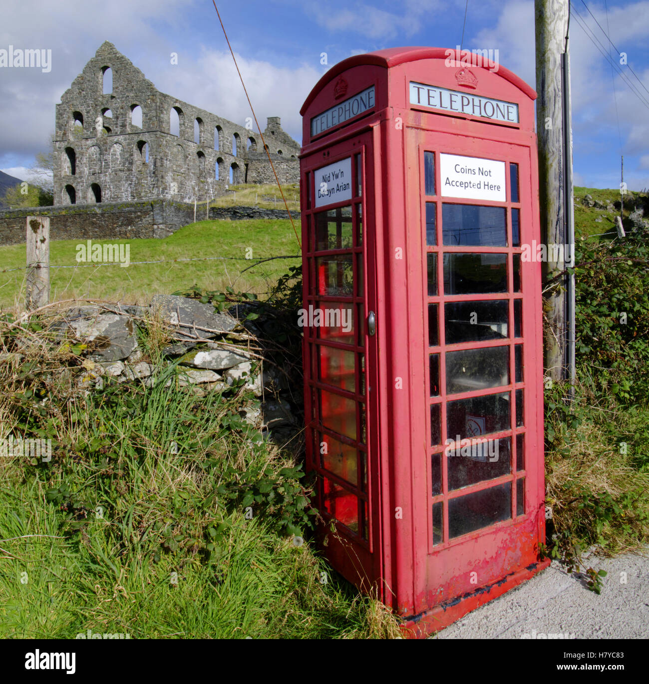 Ynys Pandy, Slate Mill Ruin, North West Wales Stock Photo - Alamy