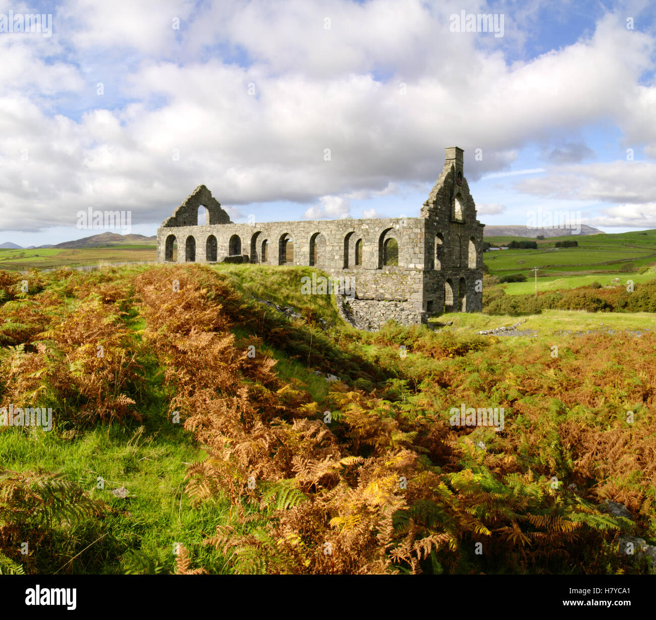 Ynys Pandy, Slate Mill Ruin, North West Wales Stock Photo - Alamy