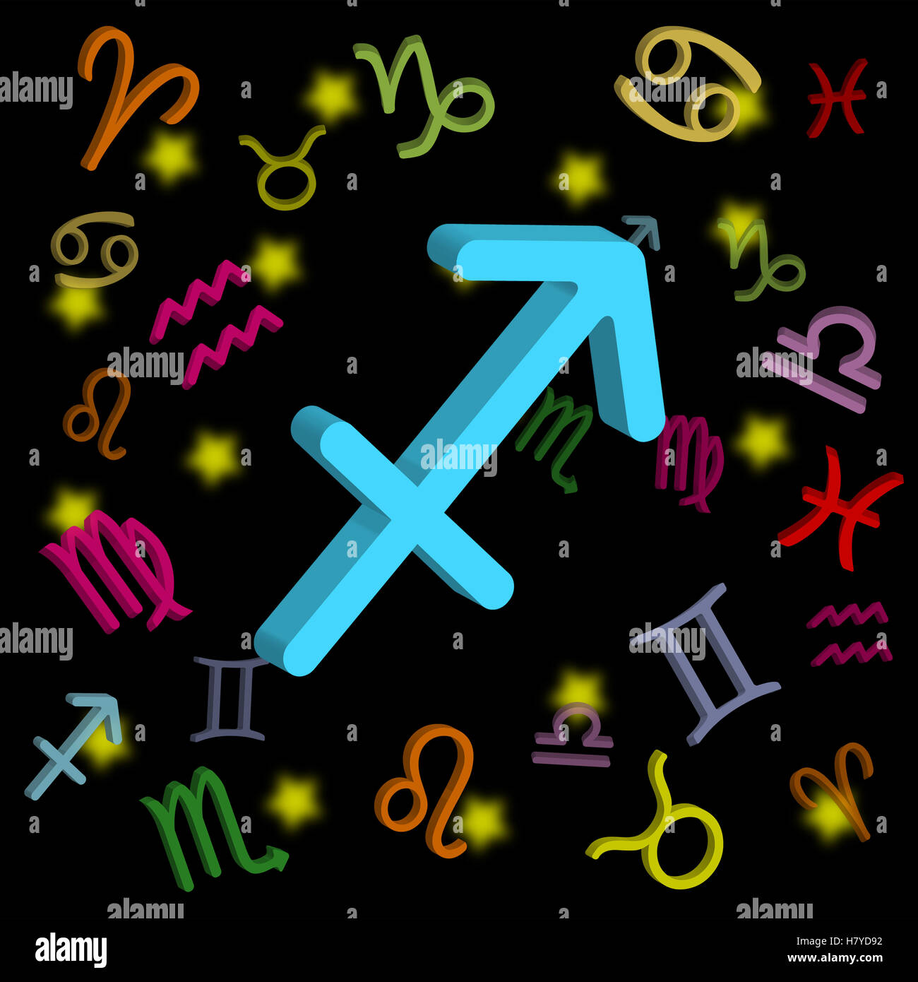Sagittarius Zodiac Star Sign Stock Photo - Alamy
