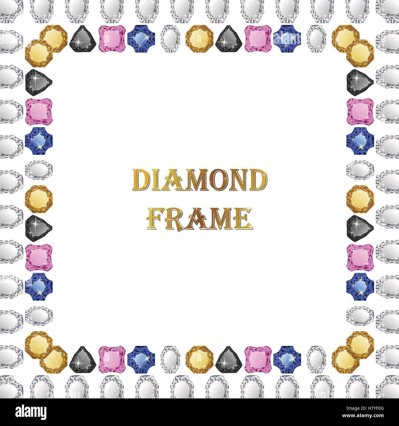 Diamonds square frame Stock Vector Image & Art - Alamy