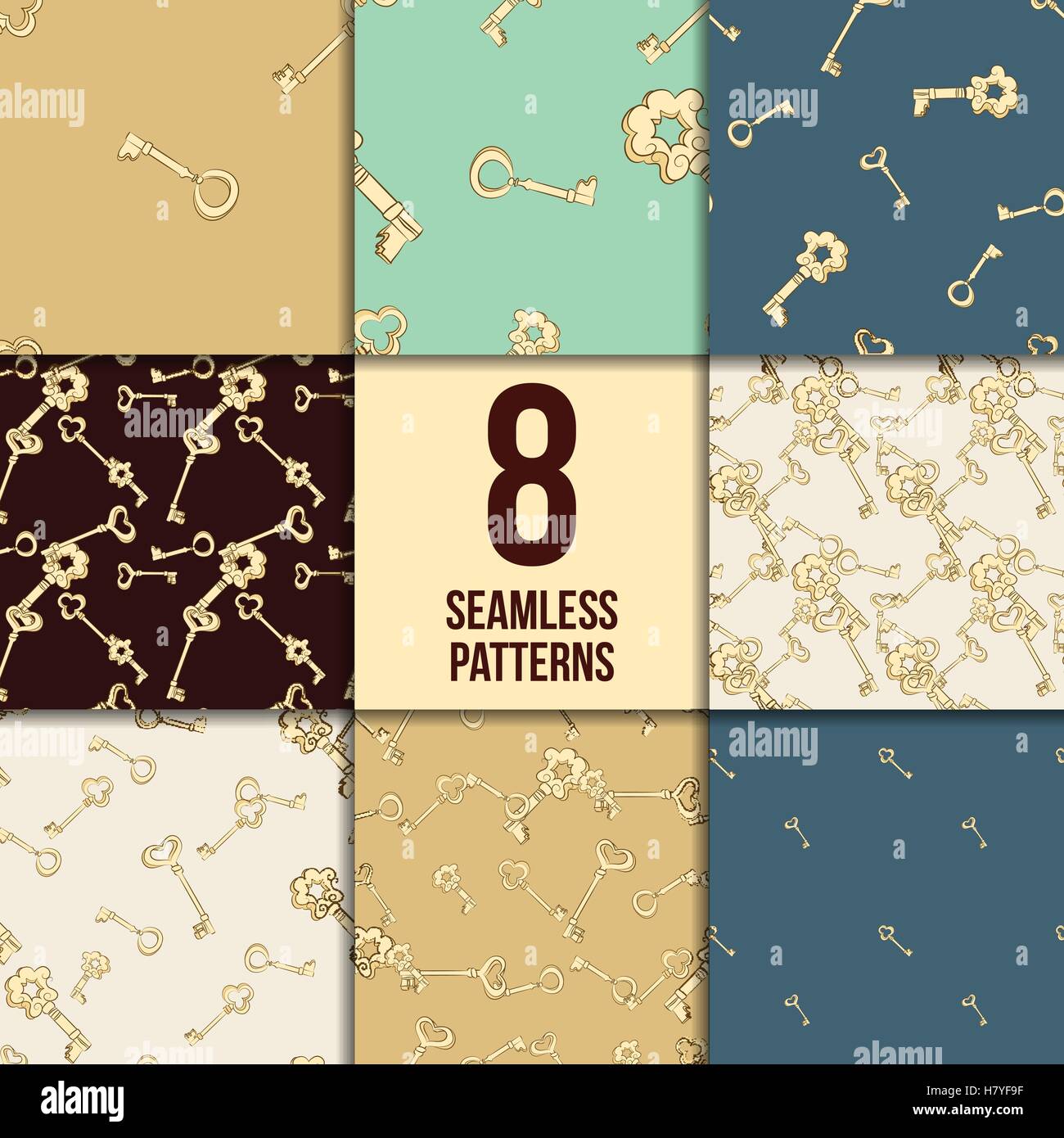 Seamless keys pattern set Stock Vector Image & Art - Alamy