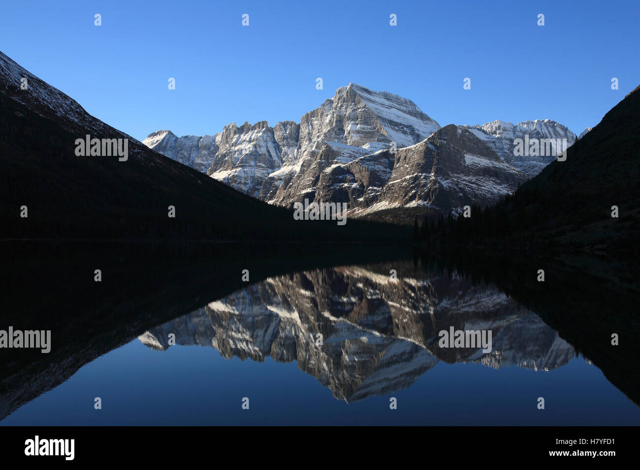 Mount Gould reflected in Swiftcurrent Lake, Glacier National Park ...