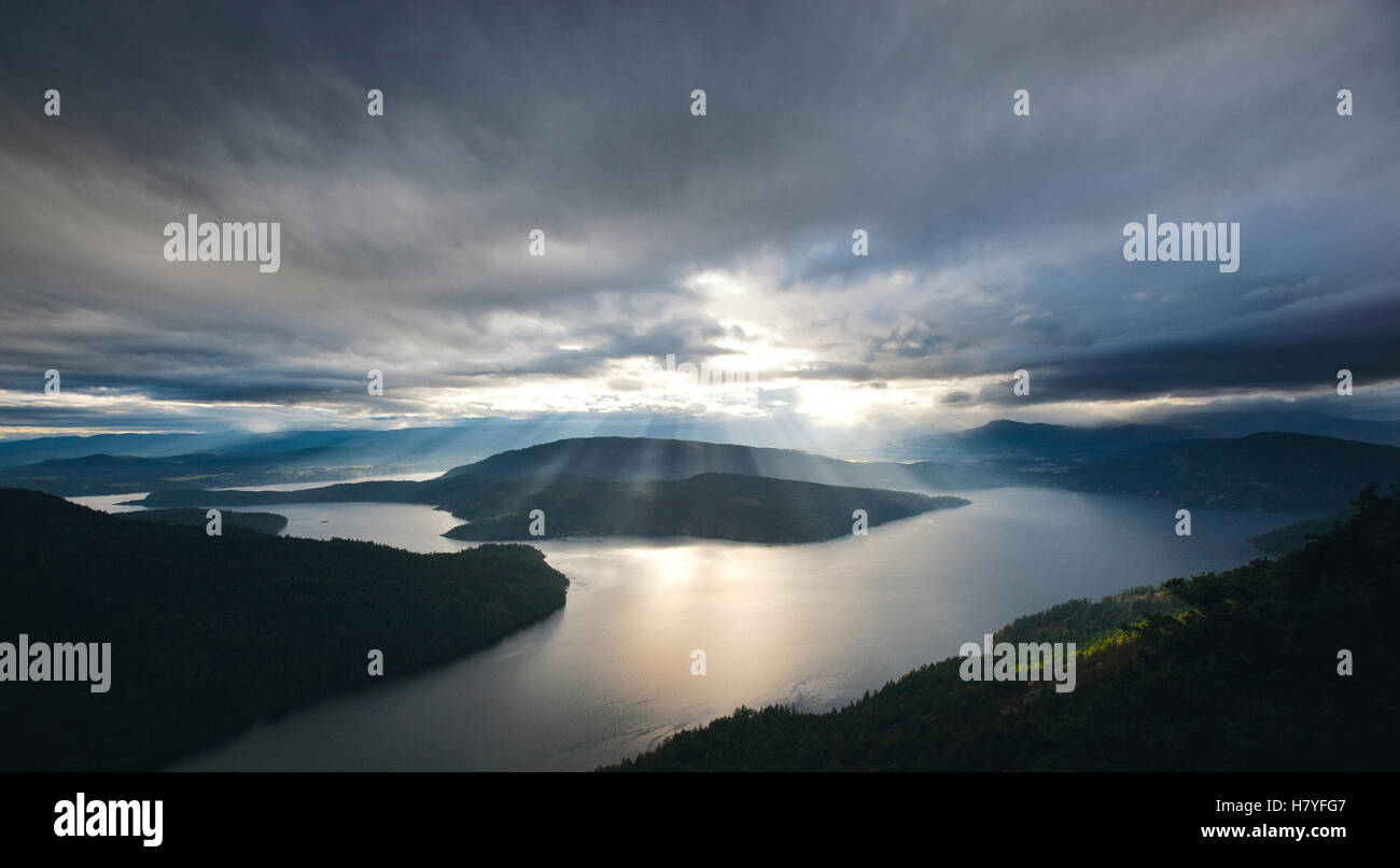 Maple Bay seen from from Mount Maxwell, Salt Spring Island, British ...