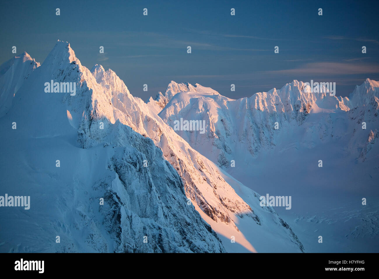 Takhinsha Mountains on eastern boundary of Glacier Bay National Park ...