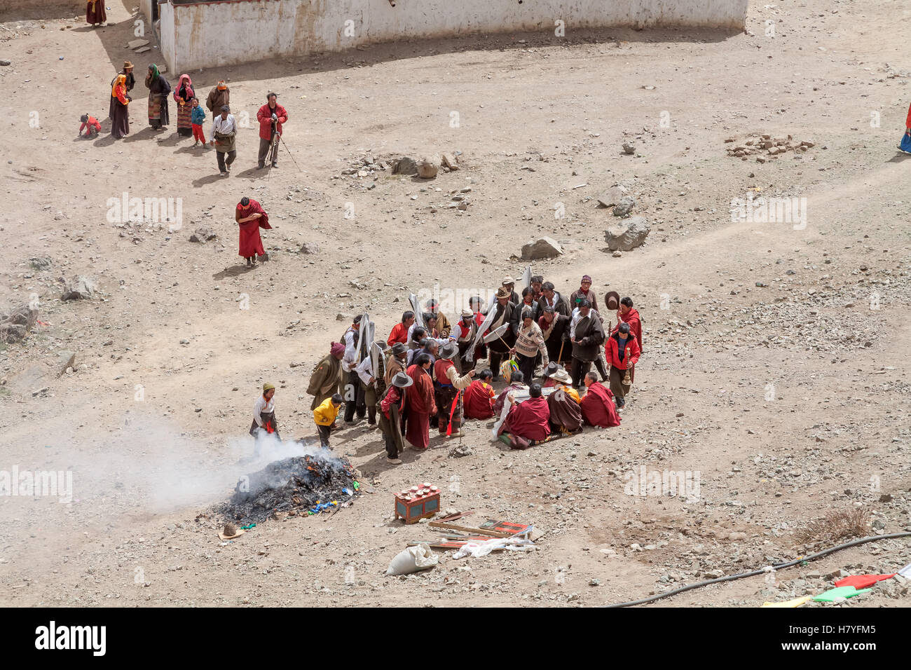 Festival in Darchen village, Tibet, China Stock Photo - Alamy